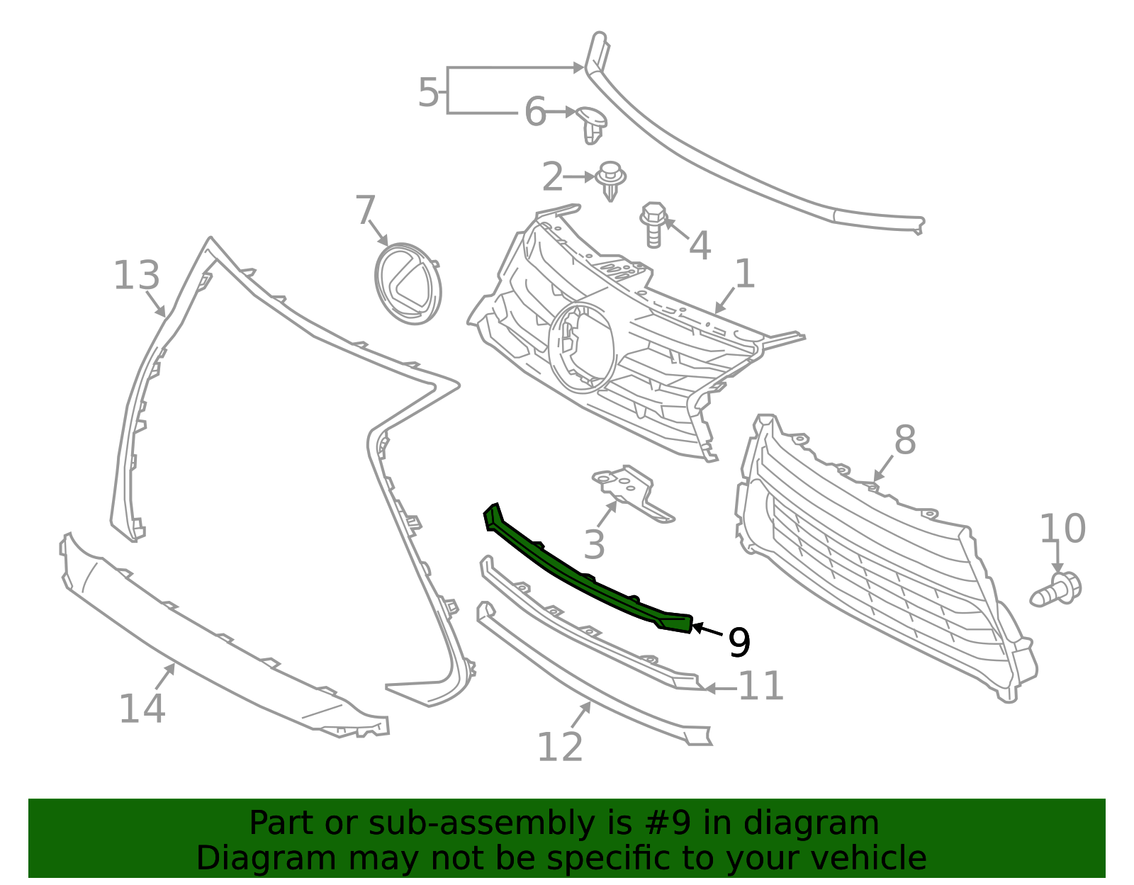 53121-53070 - High-Quality Grille Molding for 2017-2020 Lexus ...