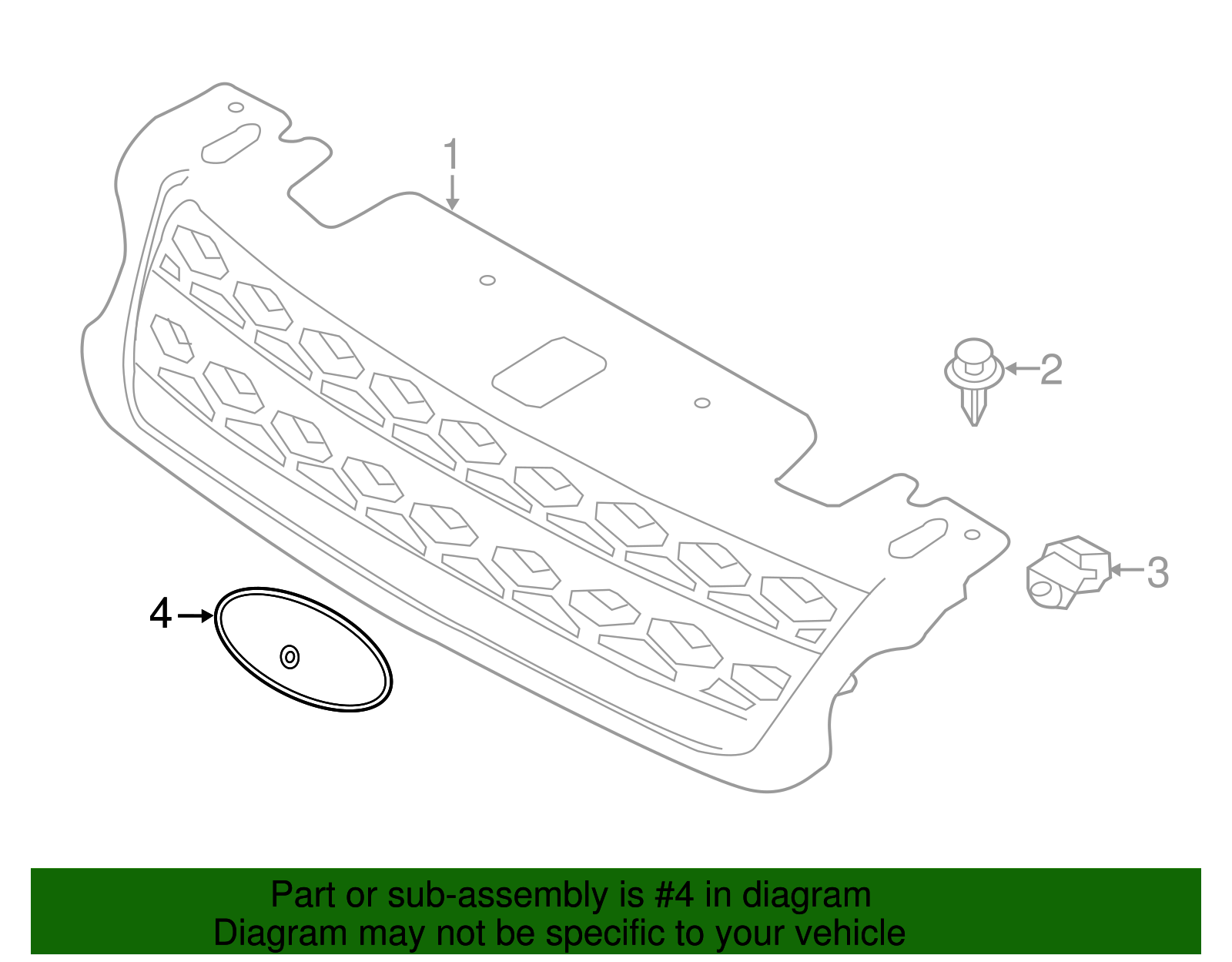 LR053190 - High-Quality Grille Emblem for 2014-2023 Land Rover ...