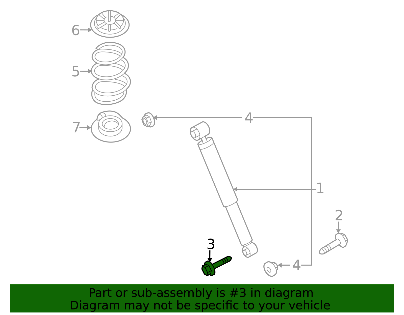 54459-EN01A - Shock Mount Bolt 2008-2025 Nissan | Official Nissan Parts ...