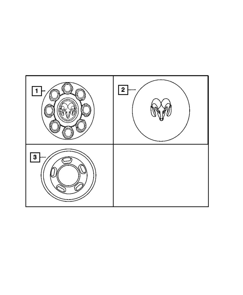 52106877AD - Wheel Center Cap, Rear The Official Mopar eStore