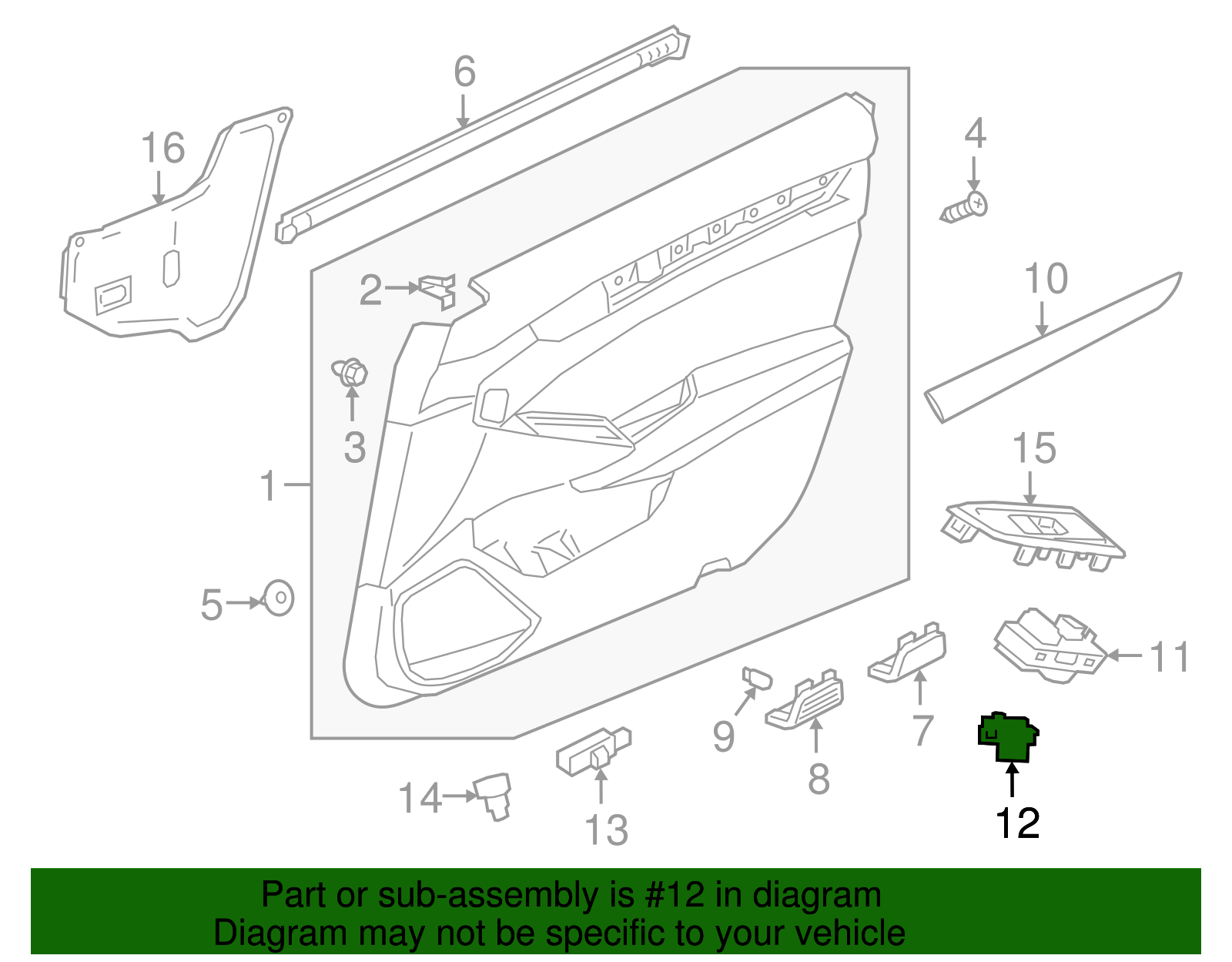35190-TVA-A01 - Switch Assembly Remote Control Mirror - 2018-2020 Honda ...