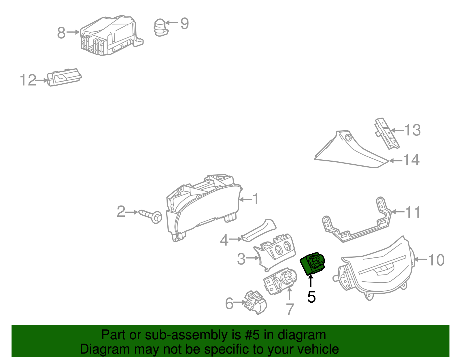 84254253 - 2015-2020 Cadillac - Piano Black Transfer Case Selector ...