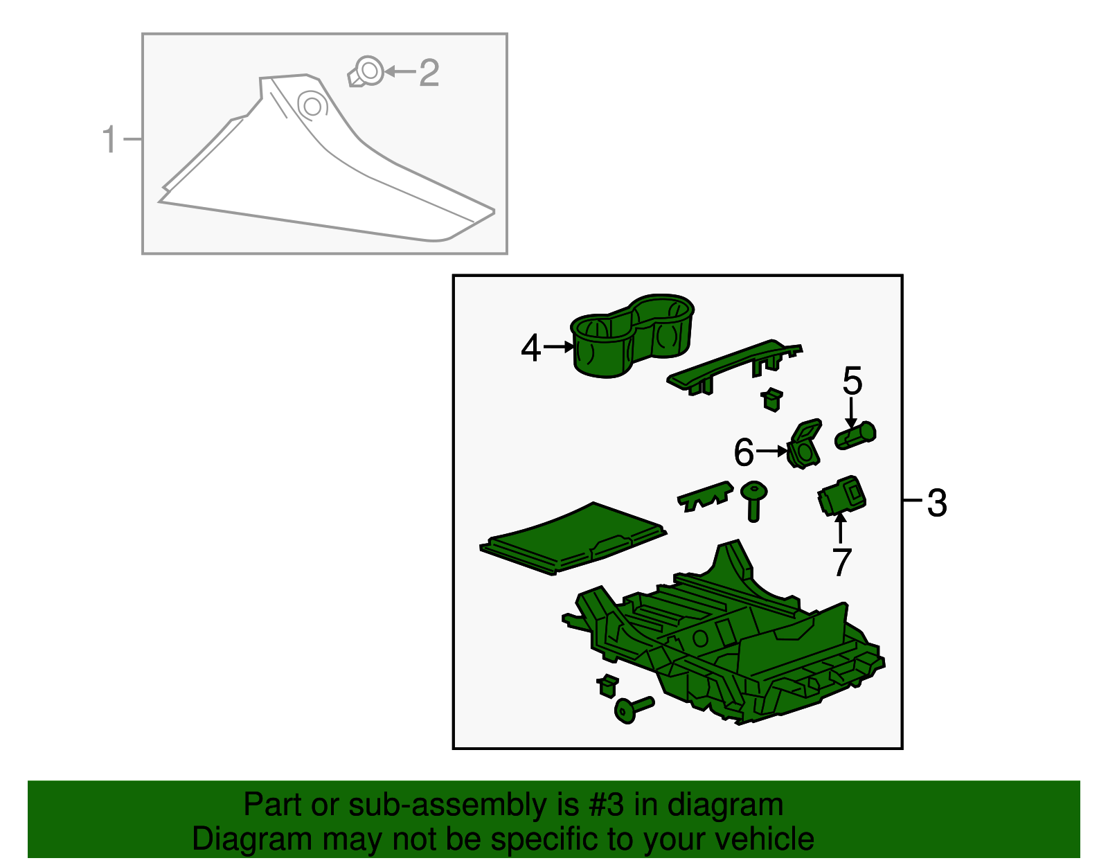 2015-2020 Cadillac Sumi Black Tamo Ash Front Floor Console Compartment ...
