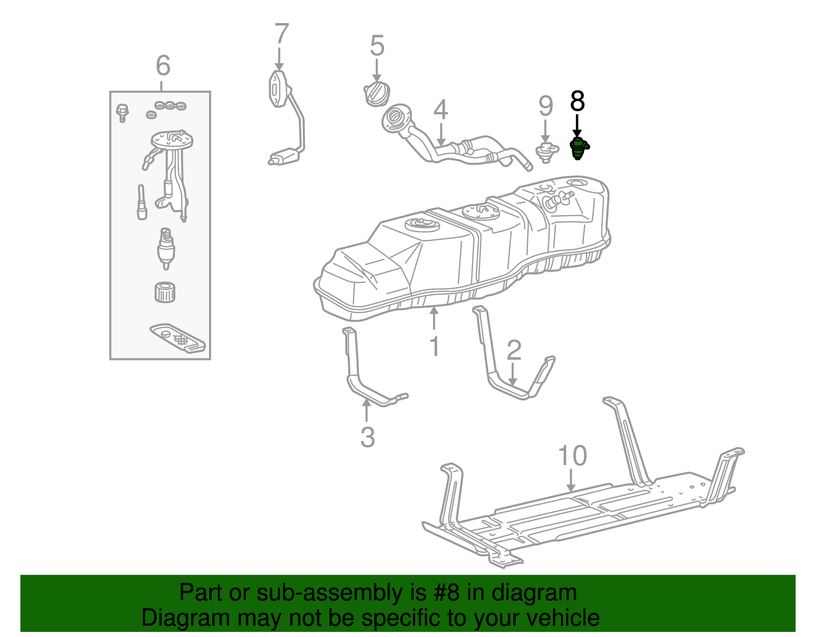 1997-2004 Ford Ford Lincoln Fuel System Vapor Valve Assembly OEM NEW ...