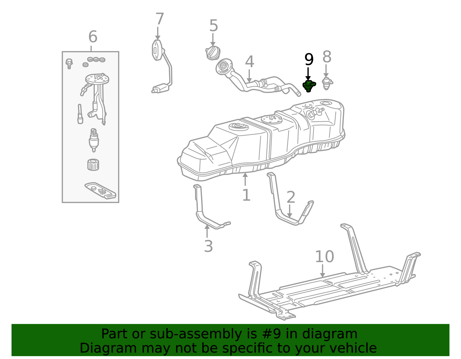 1996-2005 Ford Pressure Sensor CW7Z-9C052-A | FindVintageParts.com