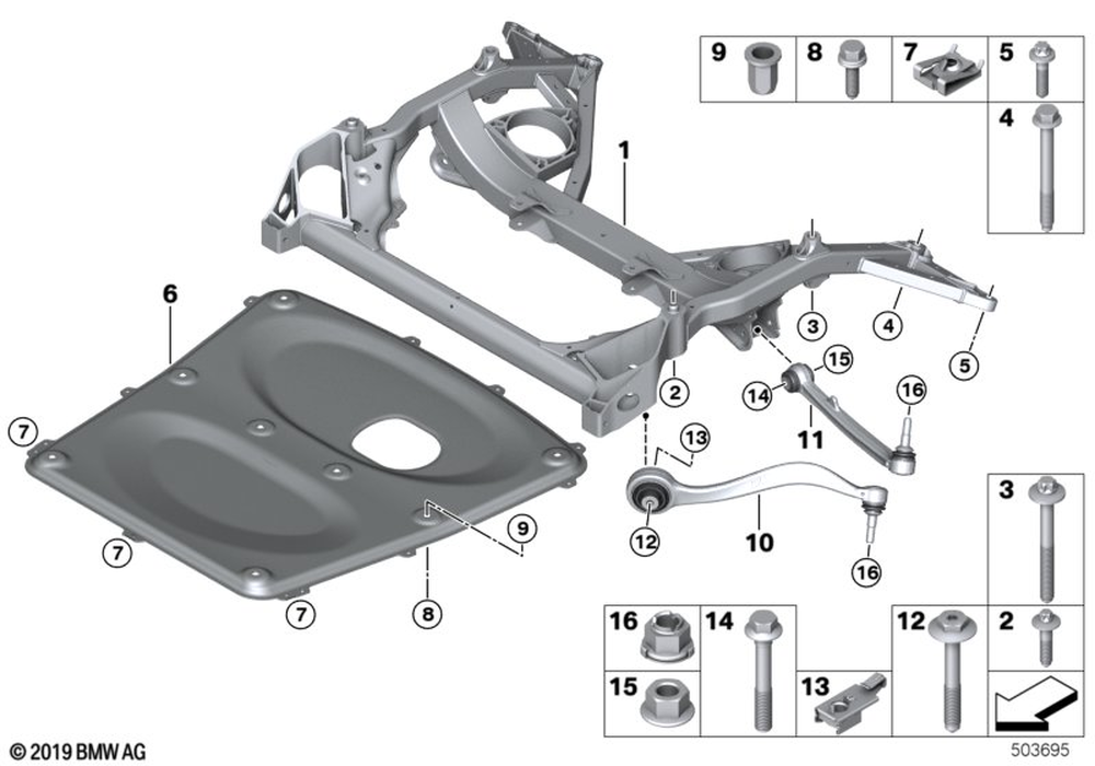 31112284630 - BMW Front Axle Support 2012-2021 BMW | Performance Auto Parts