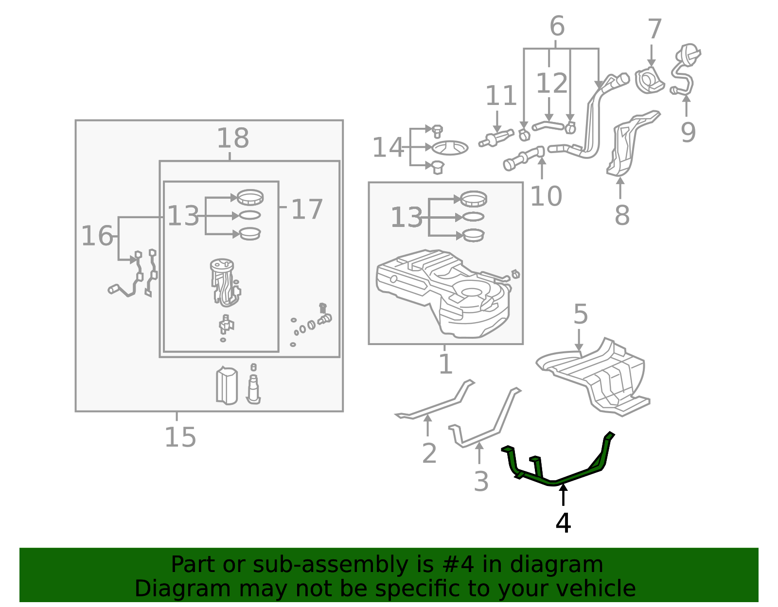 17518-SWA-000 - 2007-2011 Honda CR-V - Pipe Fuel Tank Guard | Genuine ...