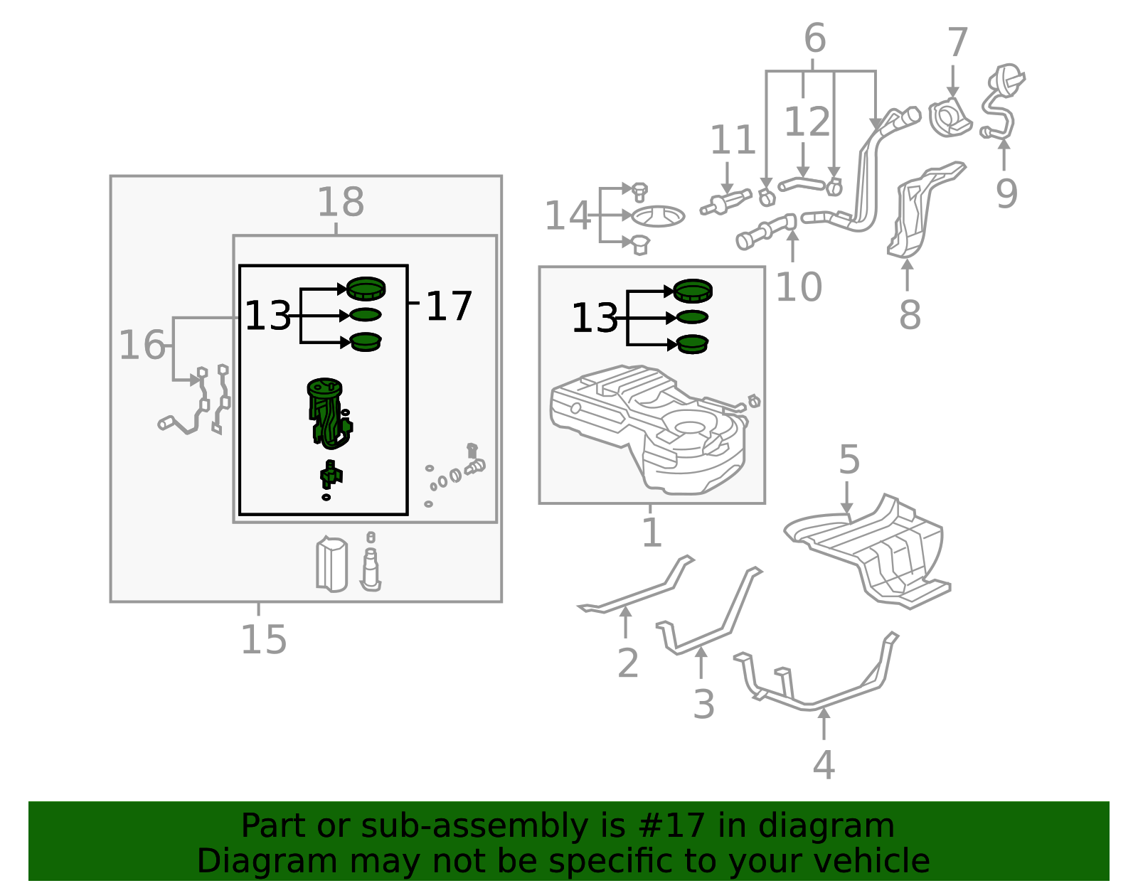 OEM 2007-2011 Honda CR-V Fuel Filter 17048-SWA-A00 | Honda Automotive Parts