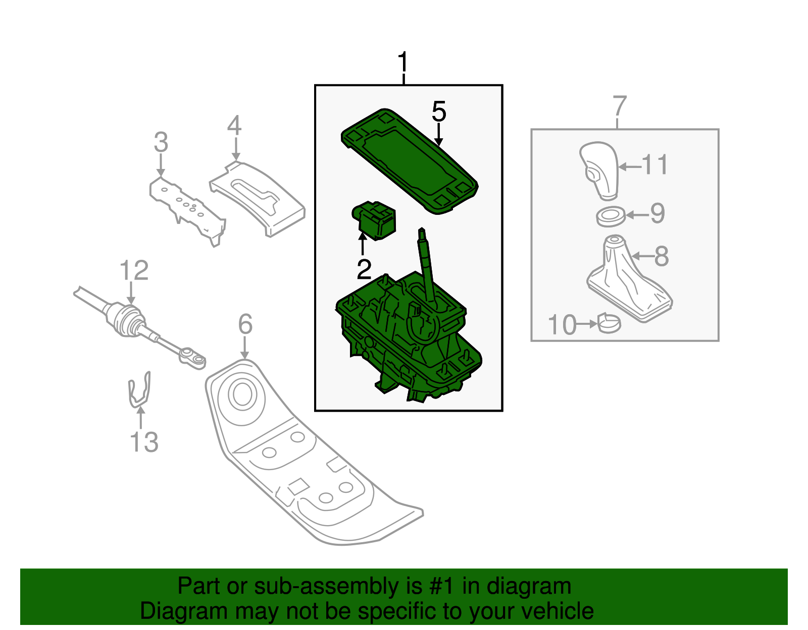 8K1-713-105-AA - Shifter Assembly 2008-2012 Audi | Audi OEM Parts Guy