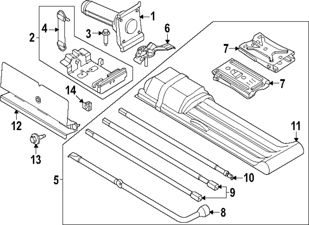 2023-2025 Ford Tool Kit Retainer pc3z17091d | TascaParts.com