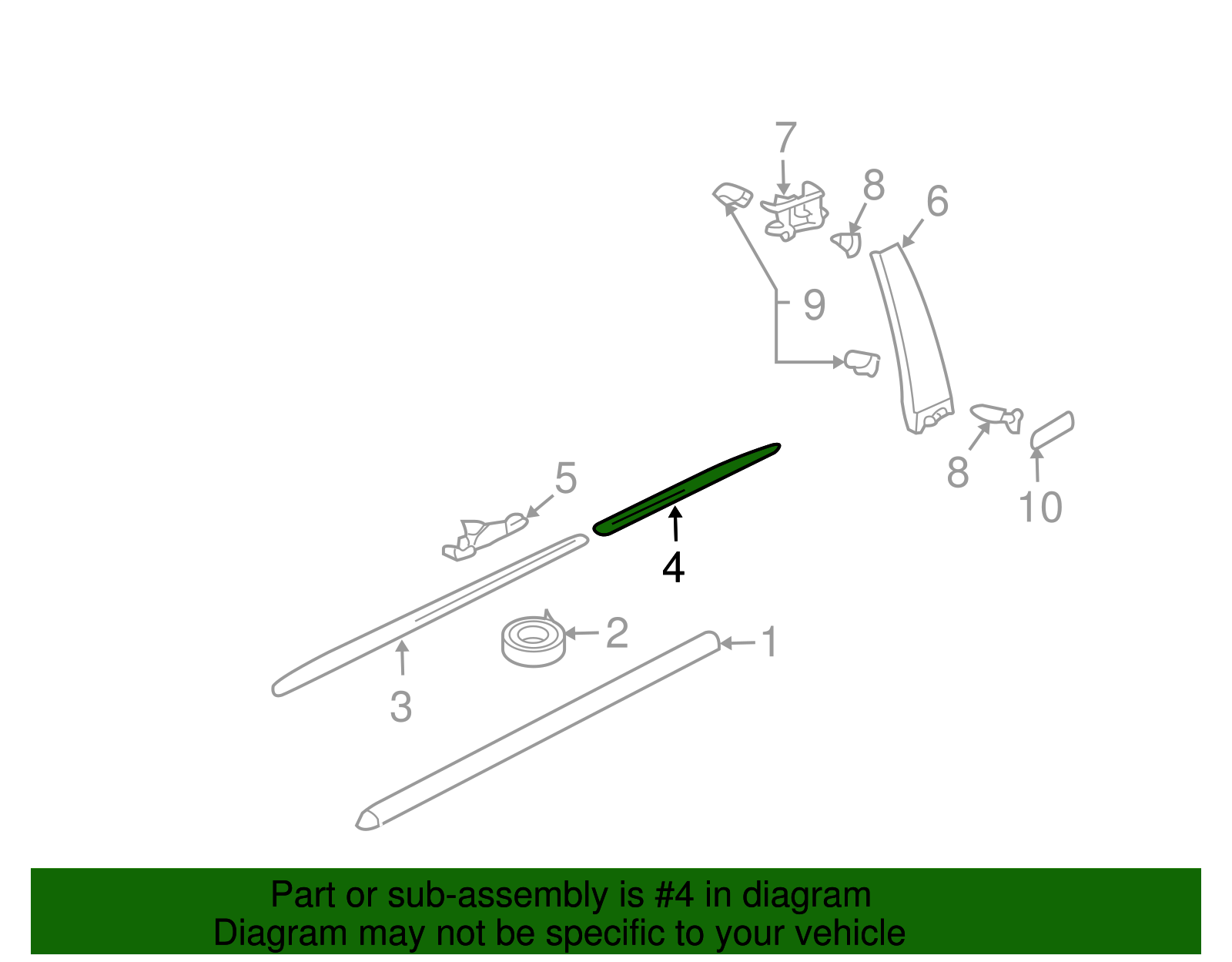2004-2010 Volkswagen Touareg Scuff Plate 7L0-853-540-B-9B9 | OEM Parts ...