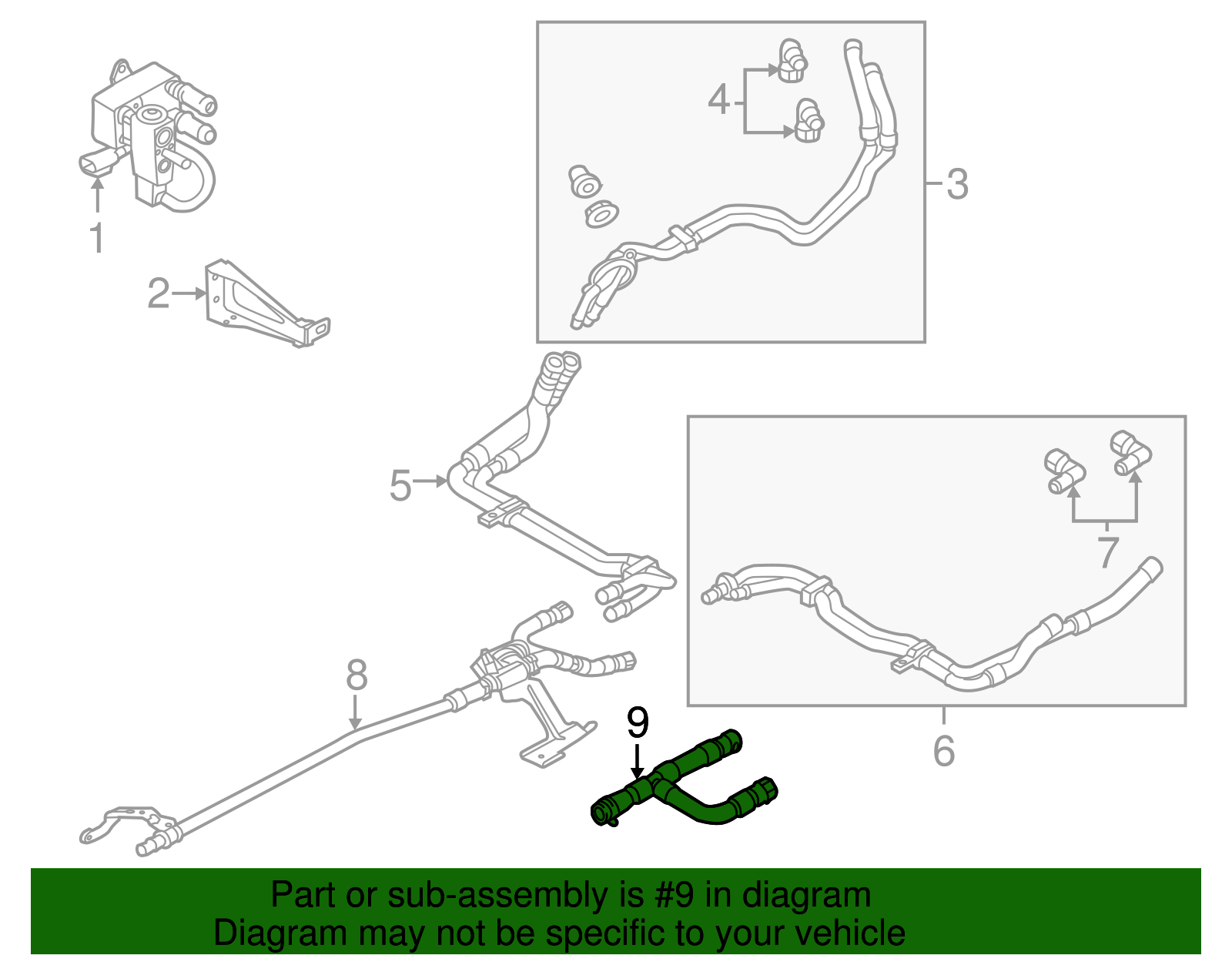 2012-2018 Ford Focus | Drive Motor Battery Pack Coolant Hose | CM5Z ...