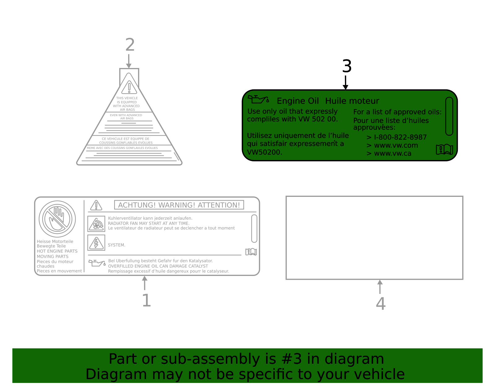 701-010-043-M - 2024-2025 Volkswagen - Info Label | World VW Parts