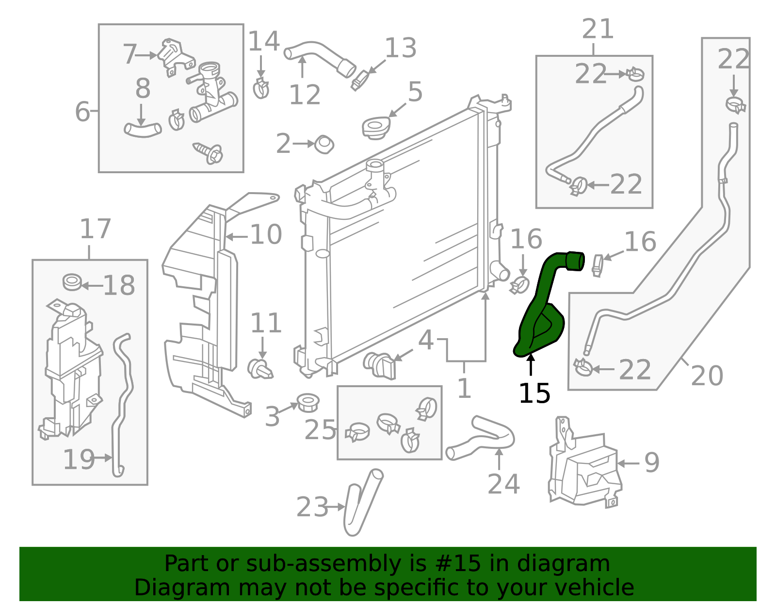 21503-3AB3A - Lower Hose 2012-2019 Nissan | Official Nissan Parts Store