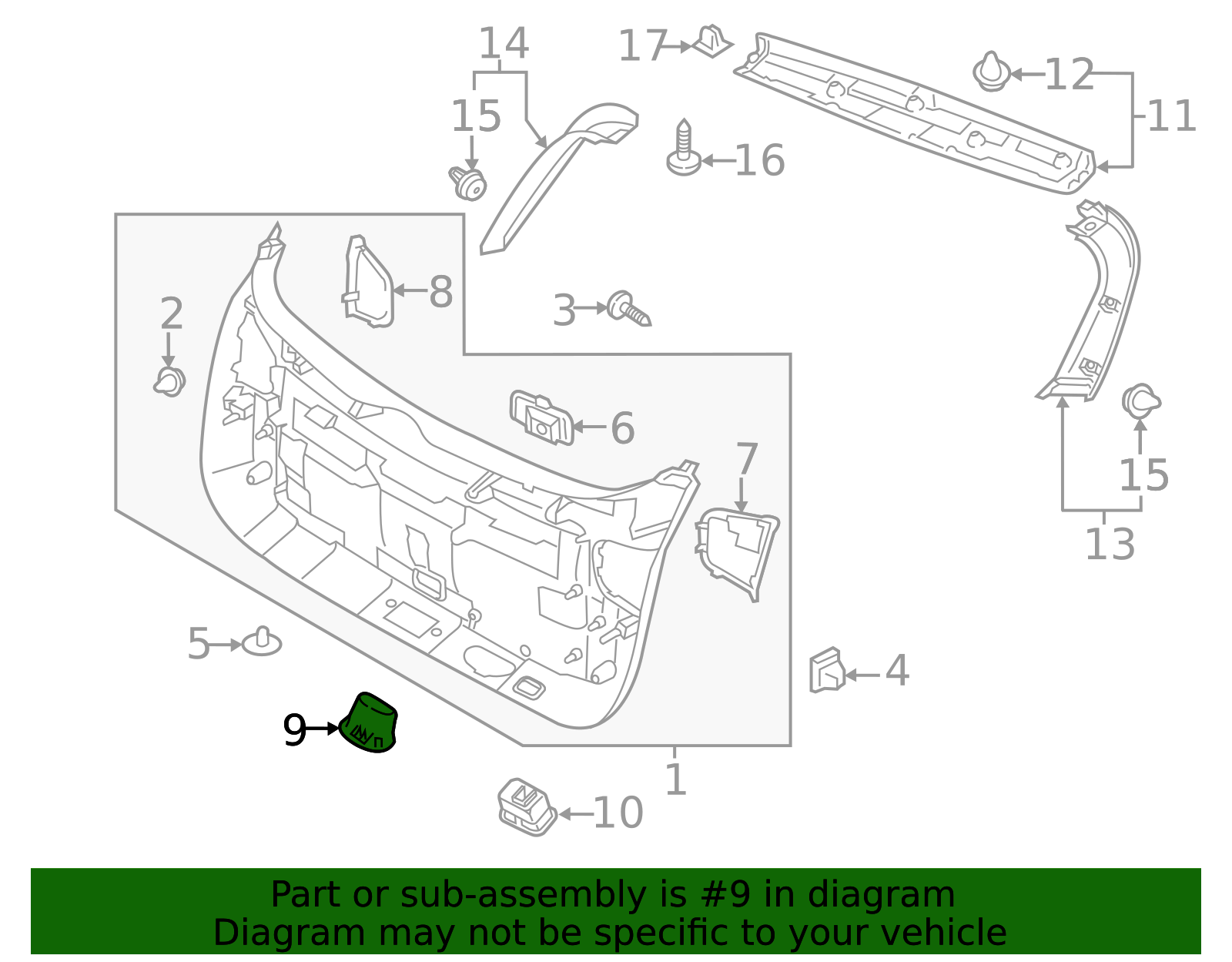 2018-2021 Kia Sportage Pull Handle 81792-D9000 | TascaParts.com