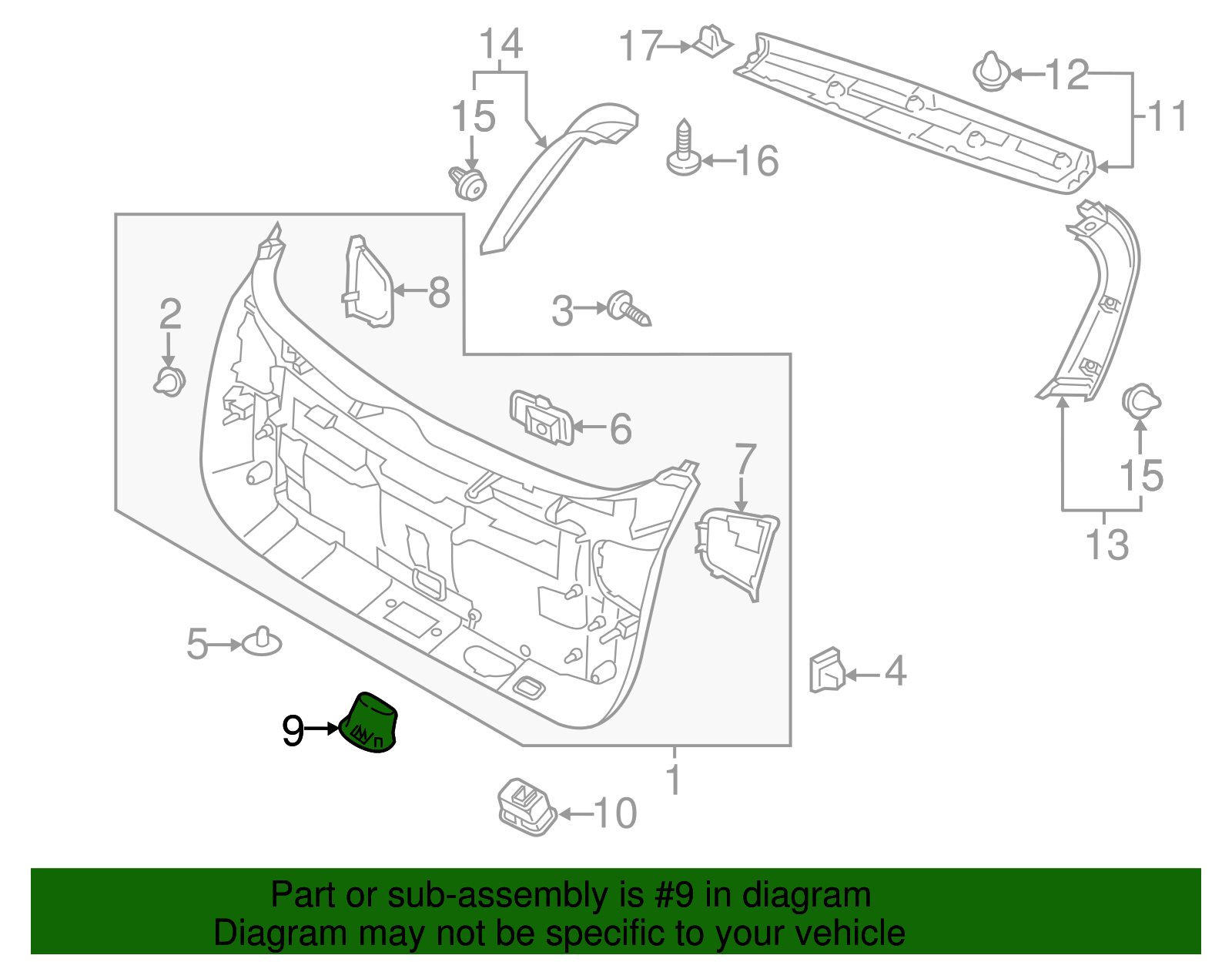 81792-D3000 - Pull Handle 2017-2018 Kia Sportage | Kia.Parts Store