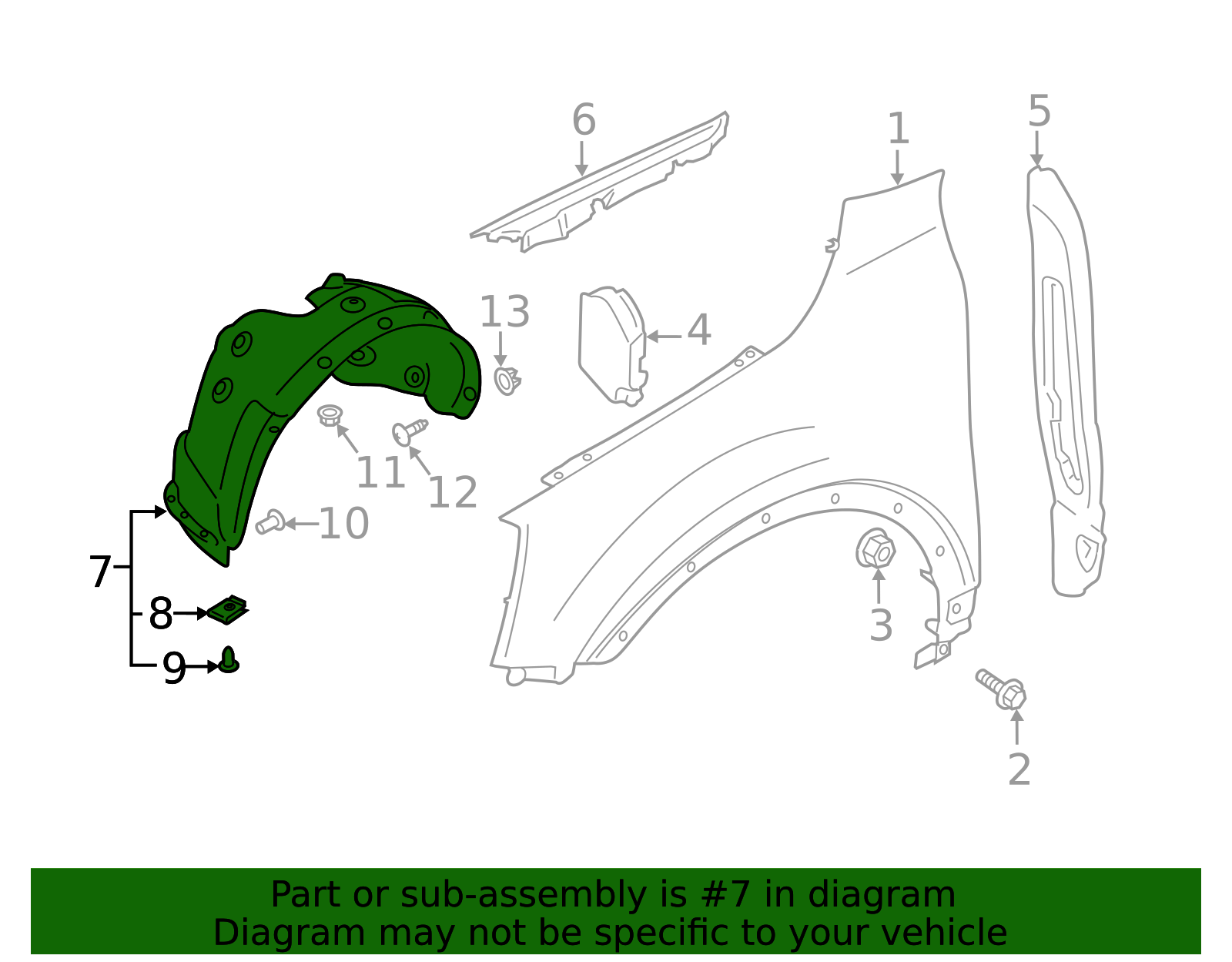 86811 S9000 - Fender Liner 2020-2025 Kia Telluride | Kia.Parts Store