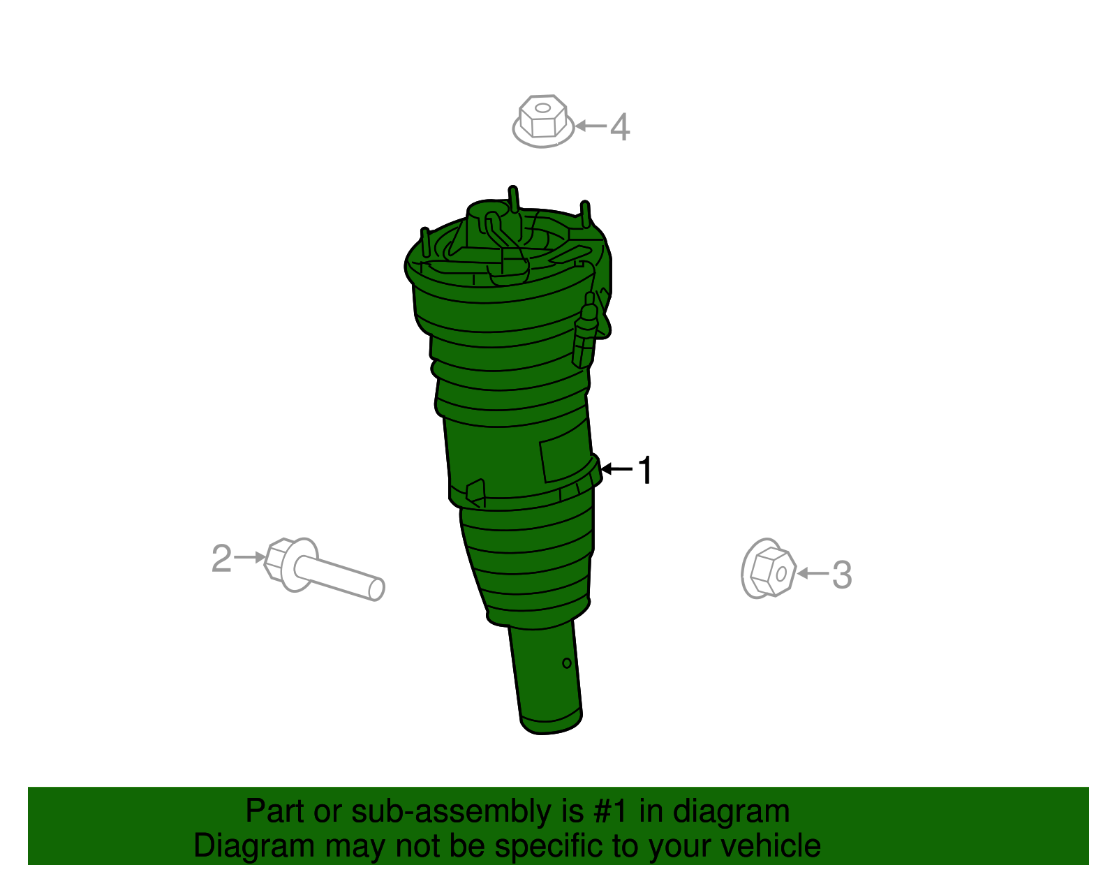 2016-2018 Audi Shock Assembly 4H0-616-039-AS | Audi OEM Parts Online