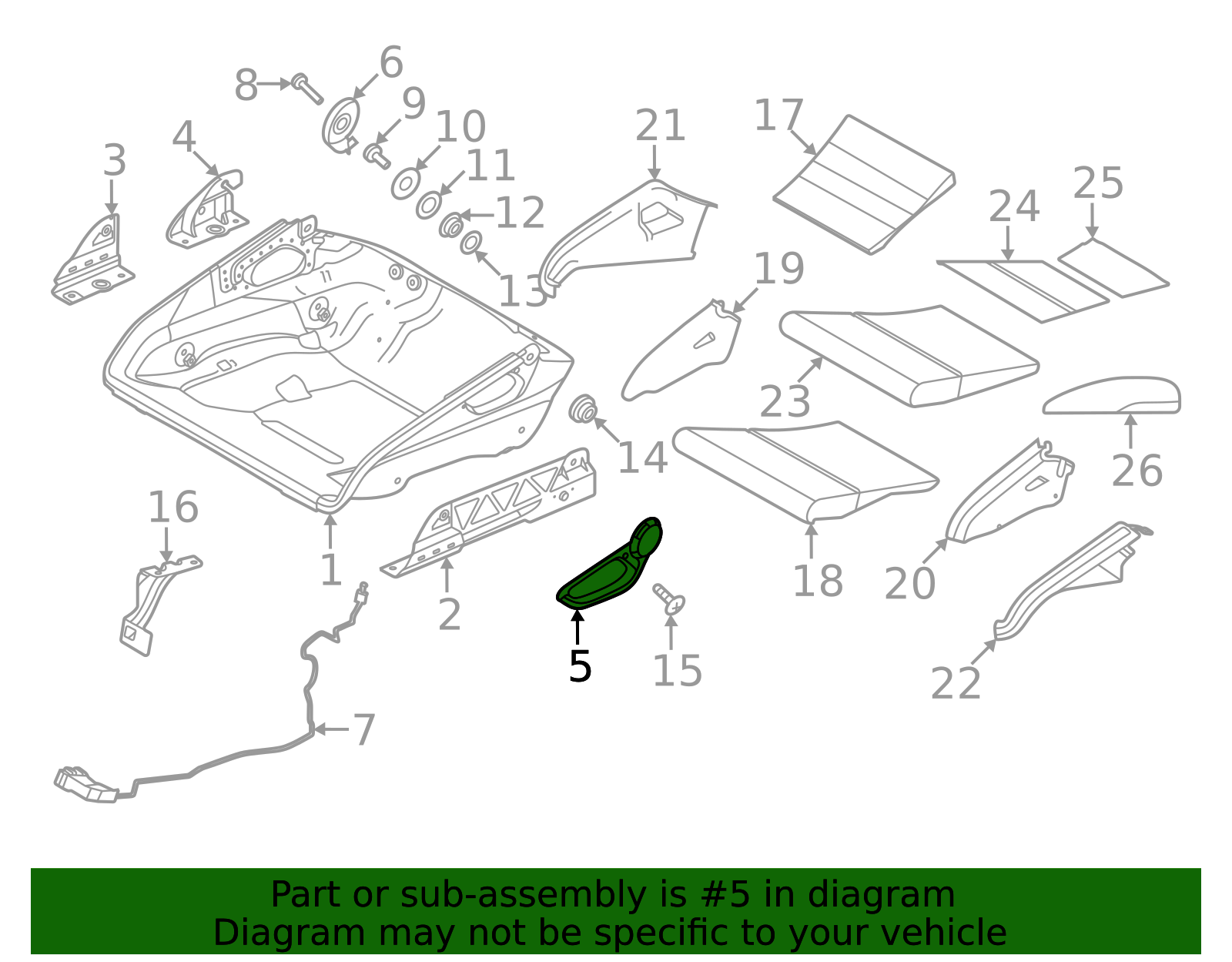 2008-2025 Porsche Seat Belt Retractor Cover 997-521-562-00-01C | Parts