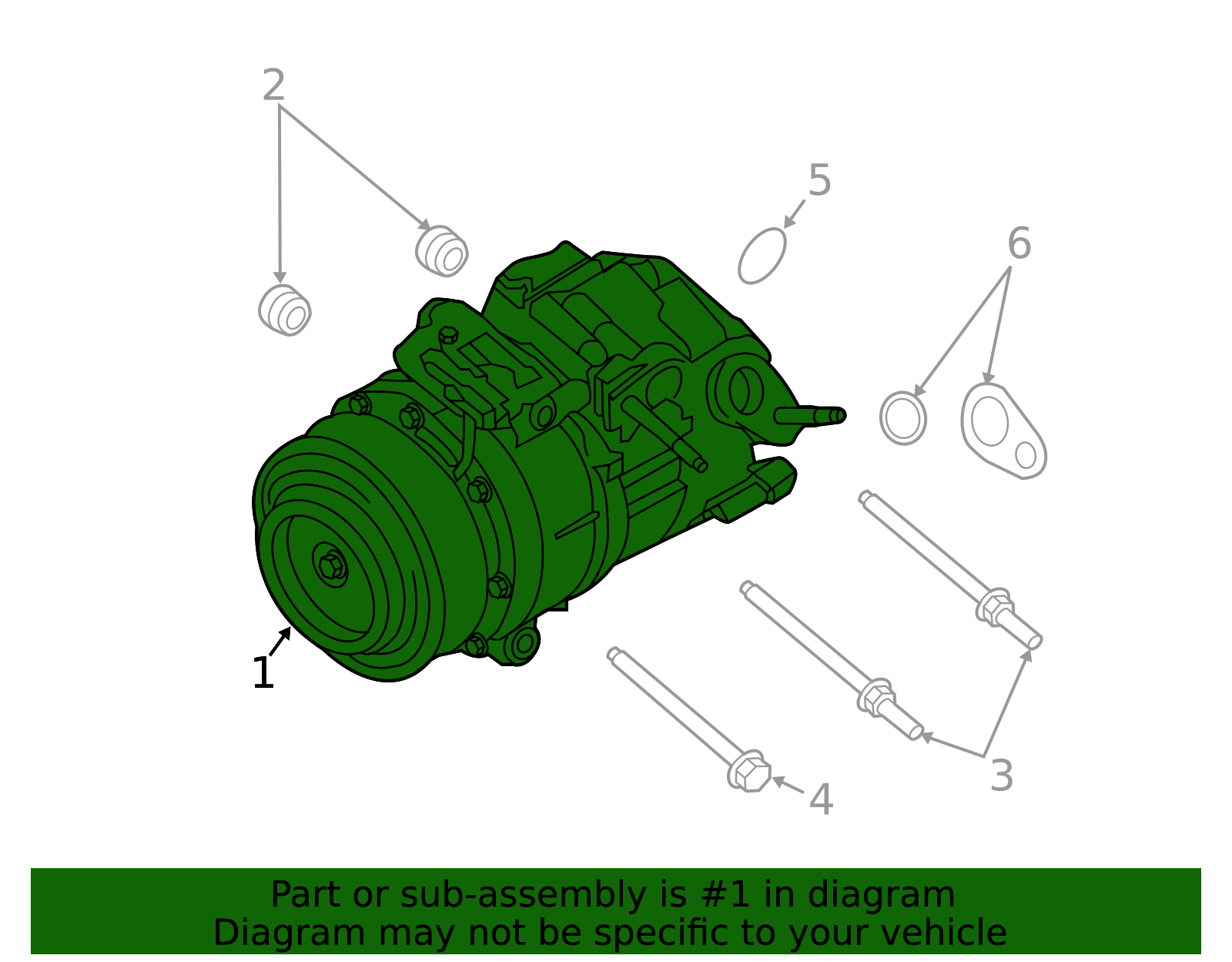 2015-2020 Ford | A/C Compressor | F2GZ-19703-R | Walls' Ford Parts