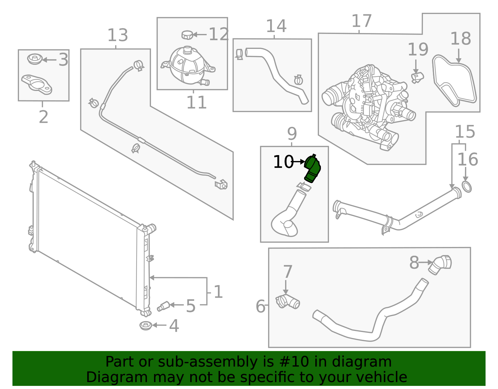 Hyundai - 25485-L1100 - Lower Hose Connector - 2021-2025 Hyundai | OEM ...