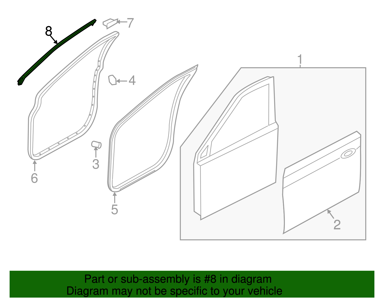 2013-2019 Hyundai Upper Weather-Strip 82150-2W000 | OEM Parts Online