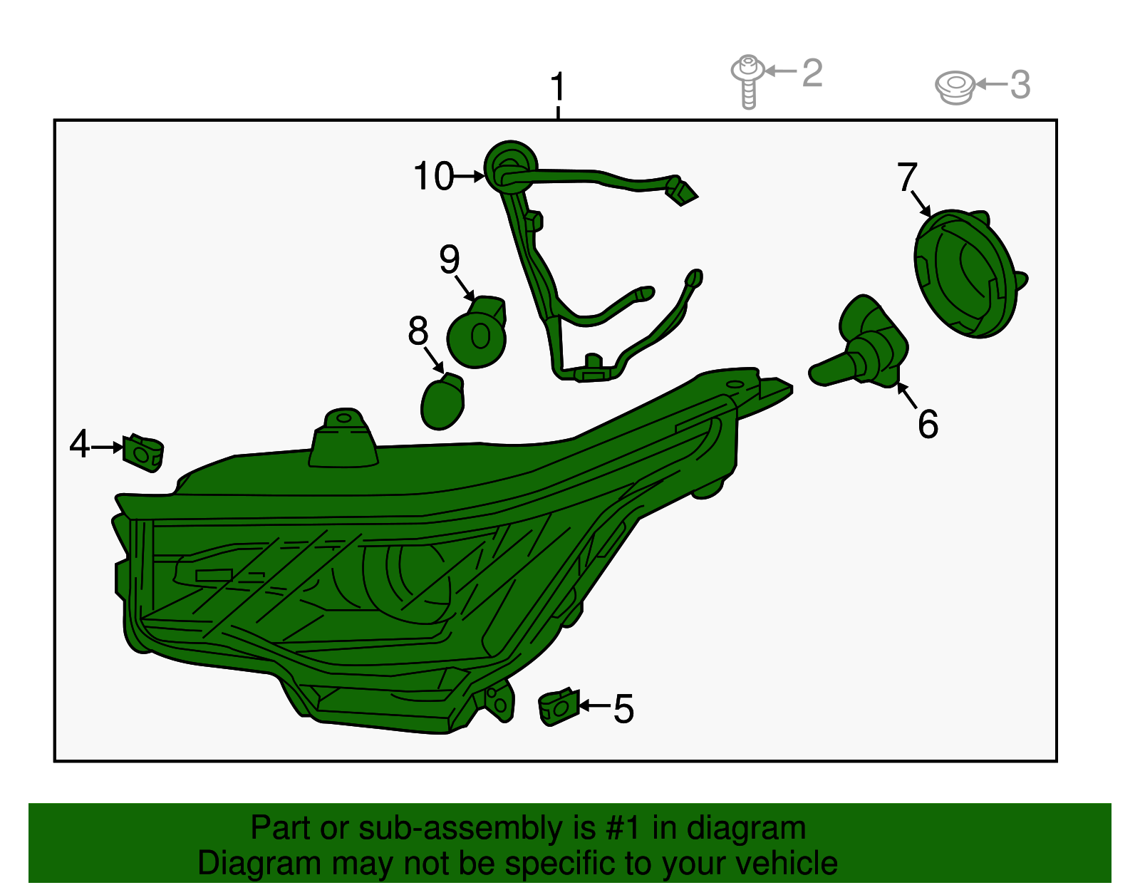 2017-2019 GMC Acadia Headlamp - Driver's Side (LH) 84736975 ...