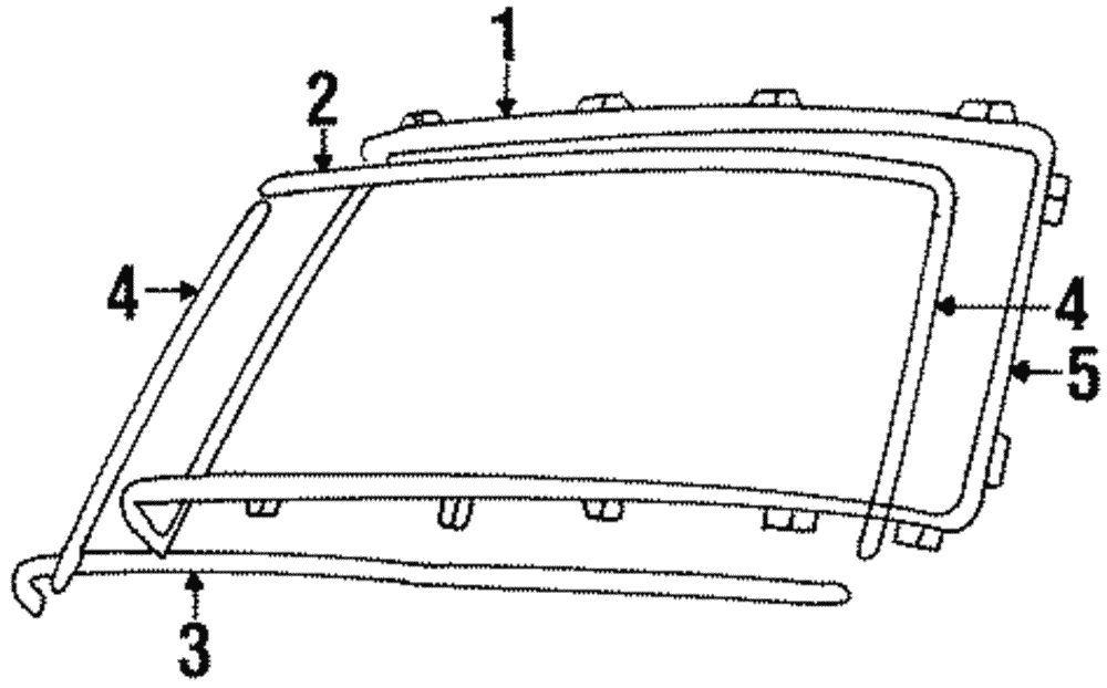 8269433 - 1985-1993 Saab 900 - Windshield Decor Strip - Black | Order ...