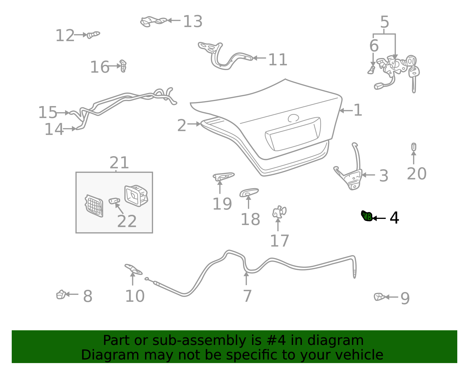 Genuine Toyota Striker part# 64621-AA010 for 2002-2008 Toyota ...