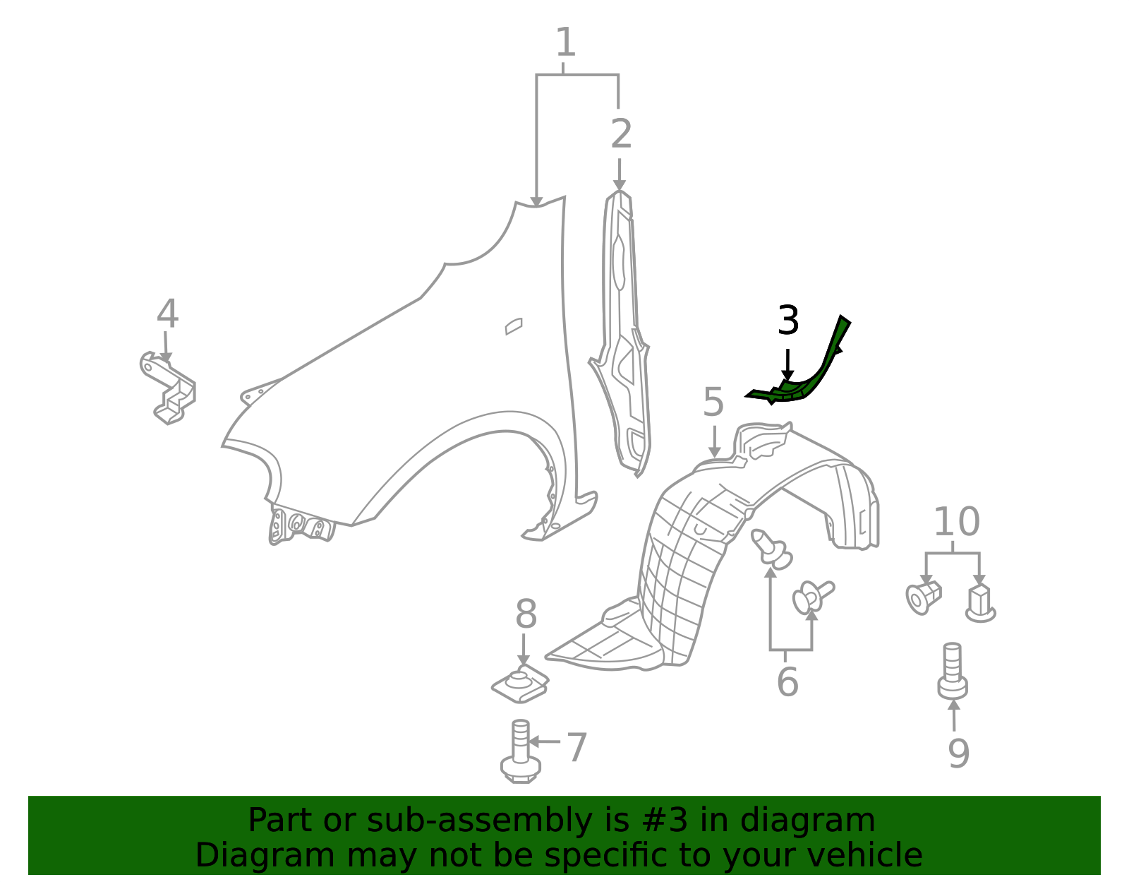 66894-1FA0A - Fender Molding Official Nissan Parts Store