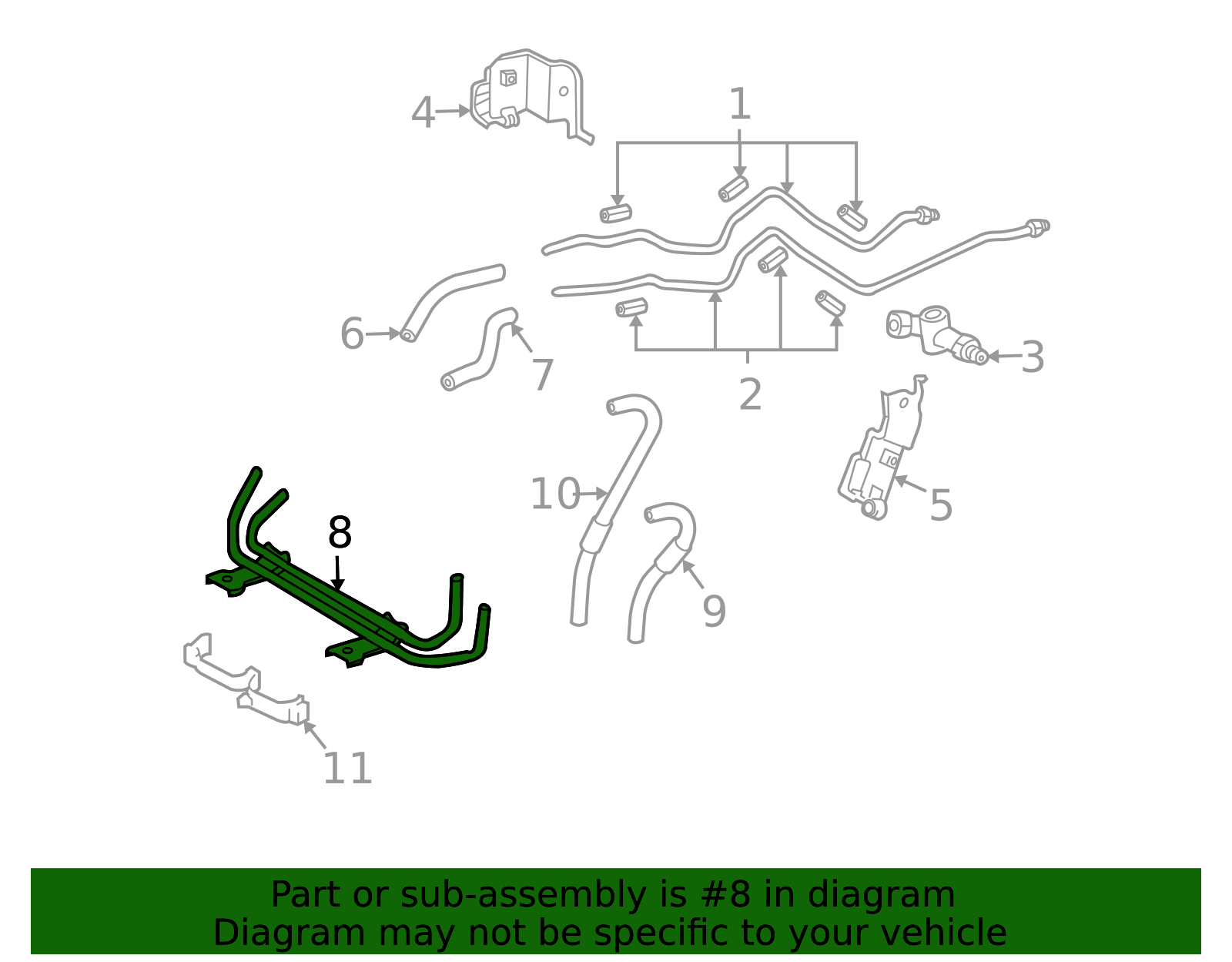 32907-60301 - Automatic Transmission Oil Cooler Tube - OEM Genuine ...