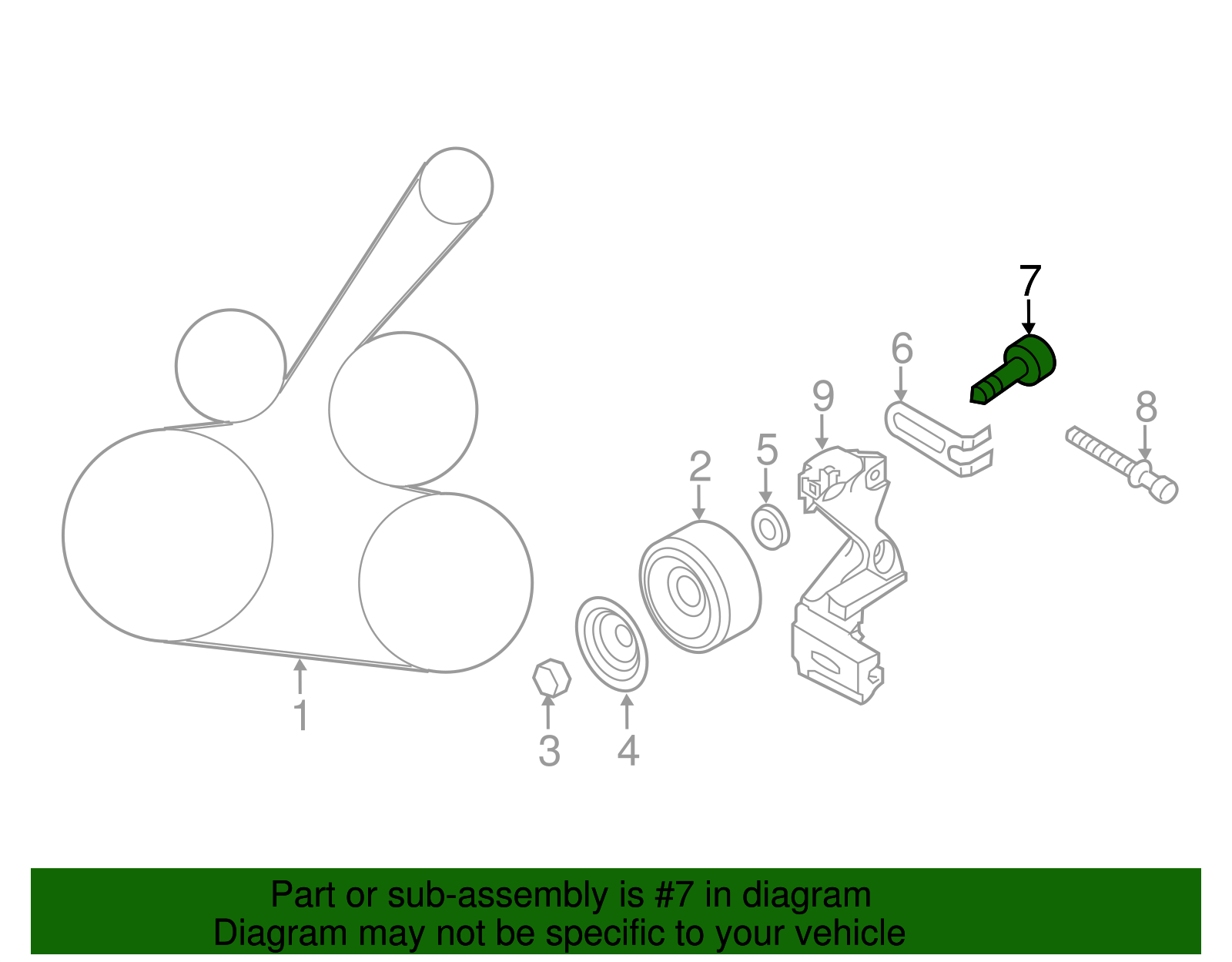 11928-1HC0B - 2012-2019 Nissan - Idler Pulley Shaft | Anicra Nissan Parts