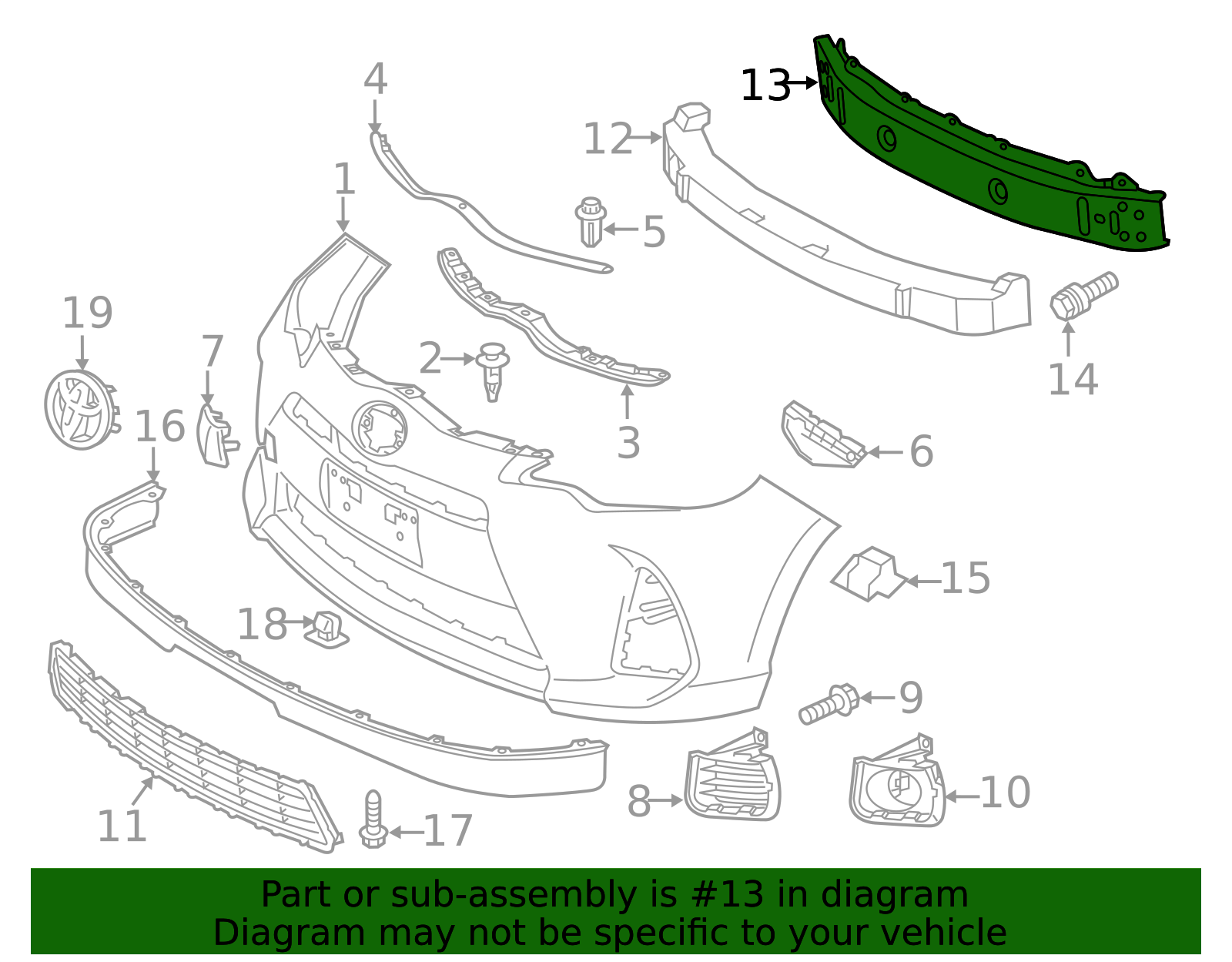 52131-52280 - Bumper Impact Bar Longo Toyota Parts