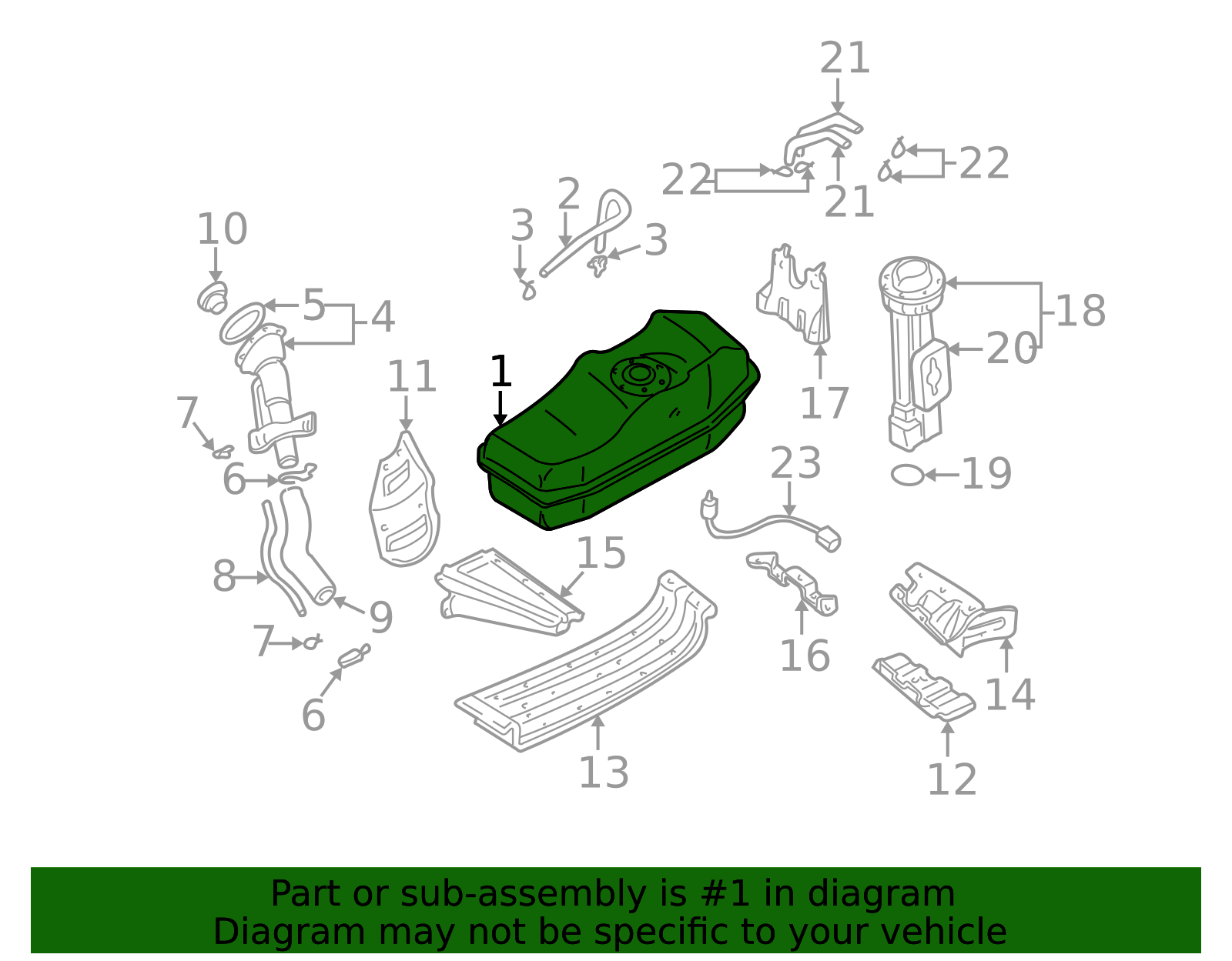 2001-2002 Nissan Frontier Fuel Tank 17202-5S515 | My Nissan Part