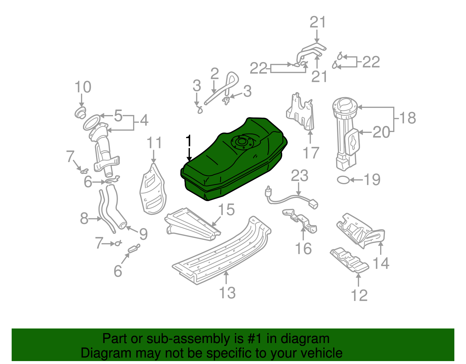 2003-2004 Nissan Frontier Fuel Tank 172025S520 | Nissan Canada
