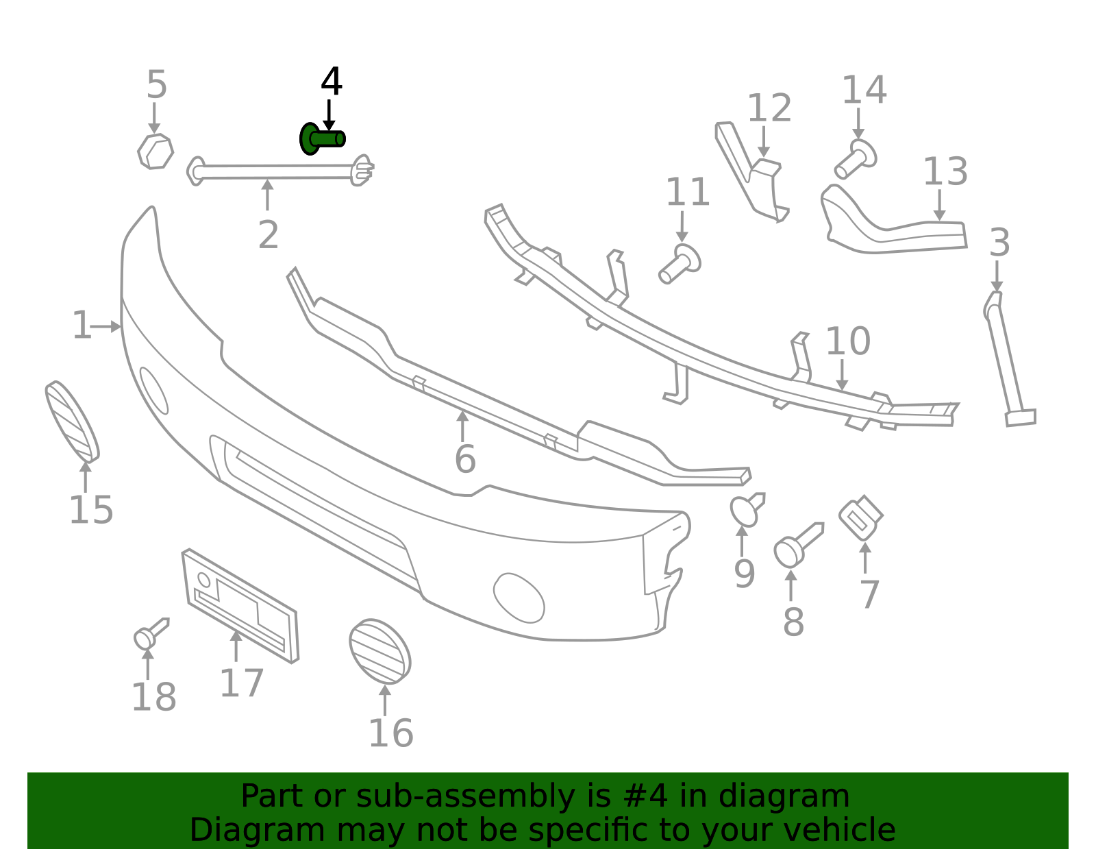 01121-0039U - Side Bracket Bolt 2004-2015 Nissan | Official Nissan ...