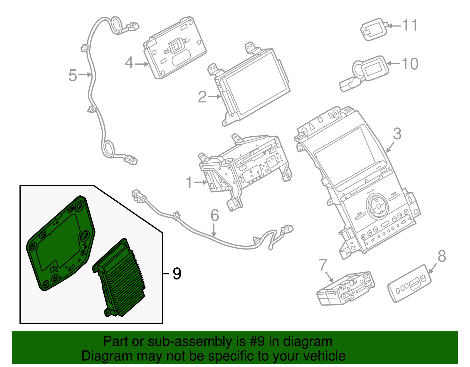 2013-2019 Ford | Radio Amplifier | DG1Z-18B849-B | Walls' Ford Parts