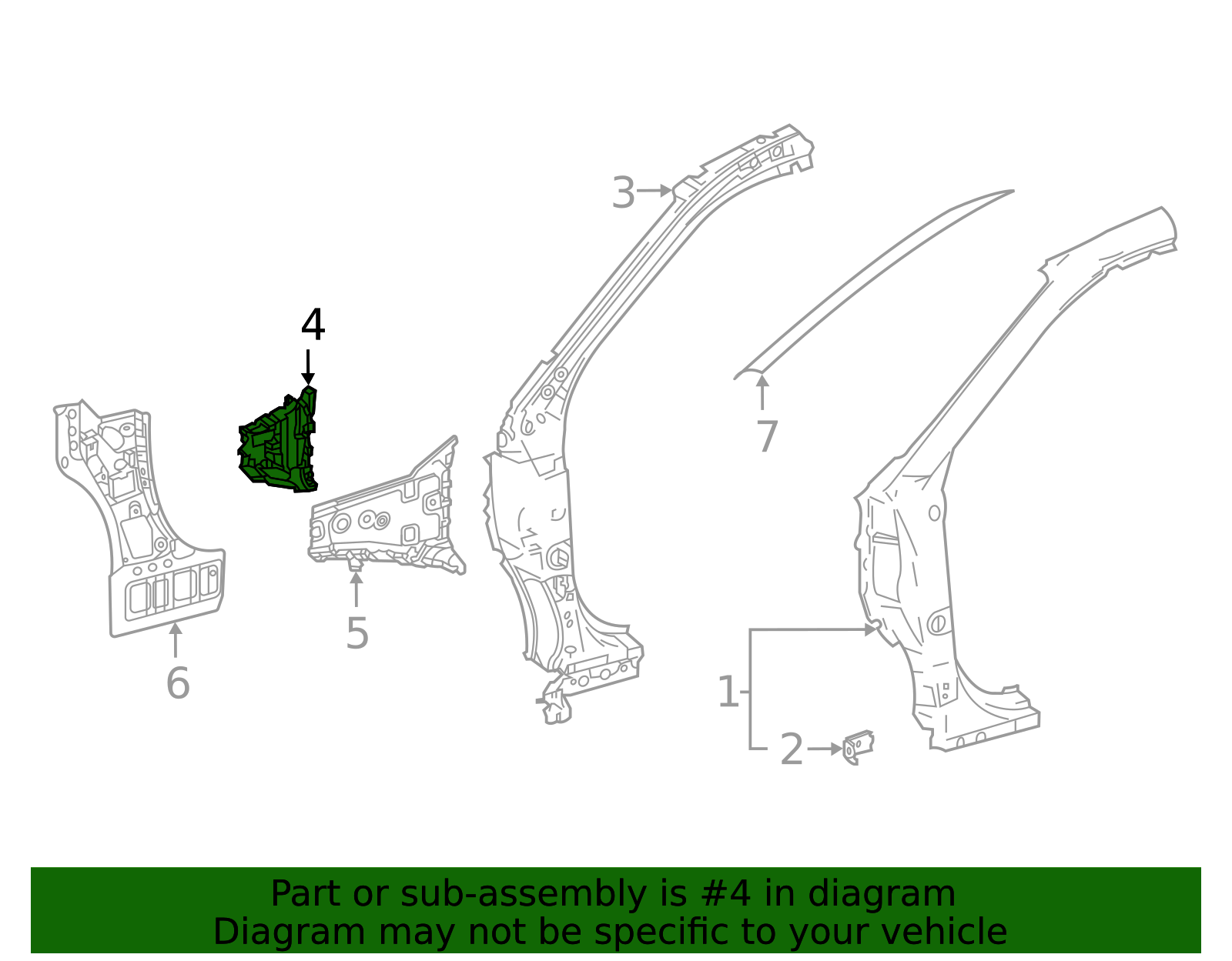 2020-2024 Toyota Highlander Cowl Side Panel 61104-0E070 | Lithia Toyota ...
