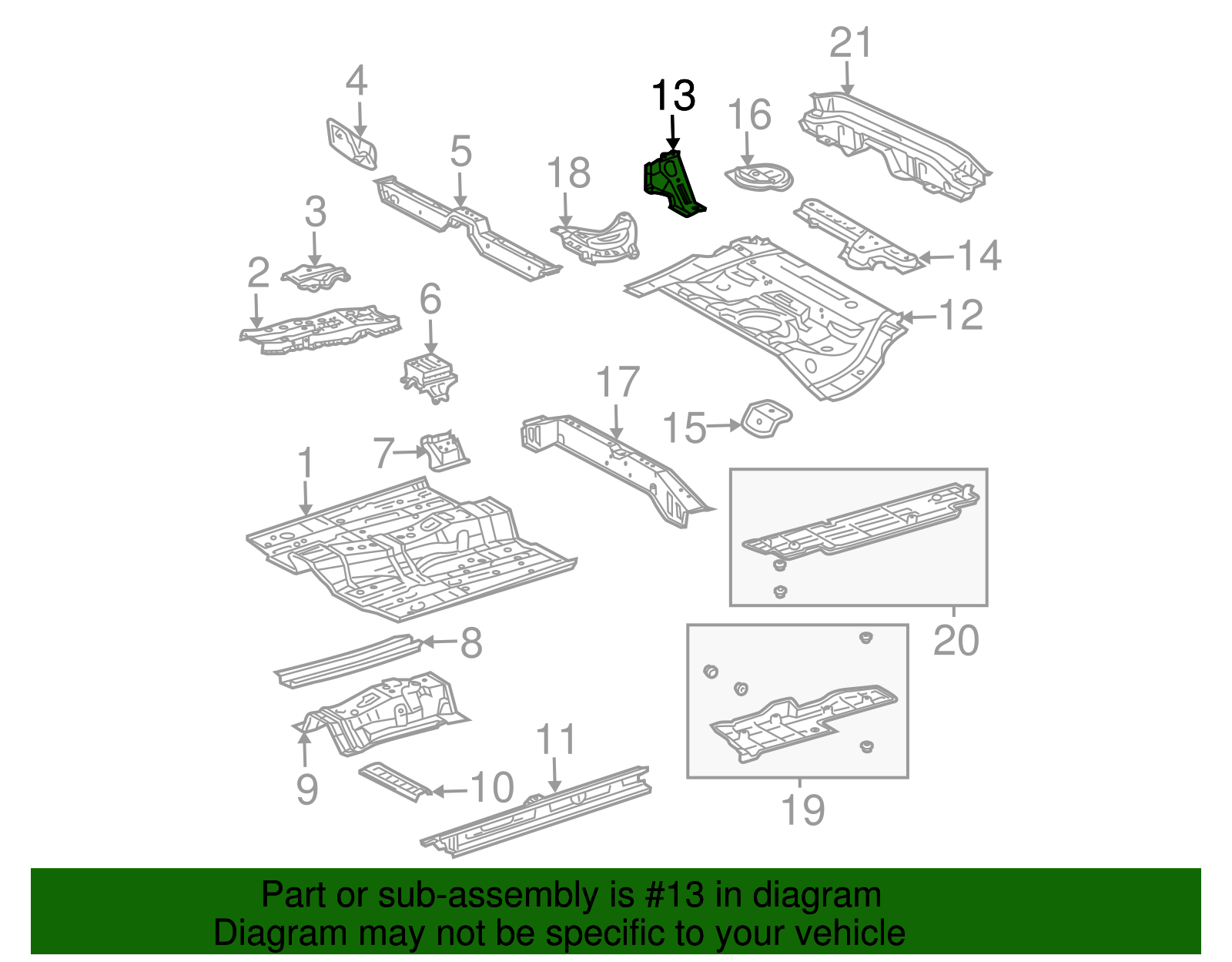 2004-2005 Toyota Prius Center Floor Pan Mount Bracket 58342-47030 ...