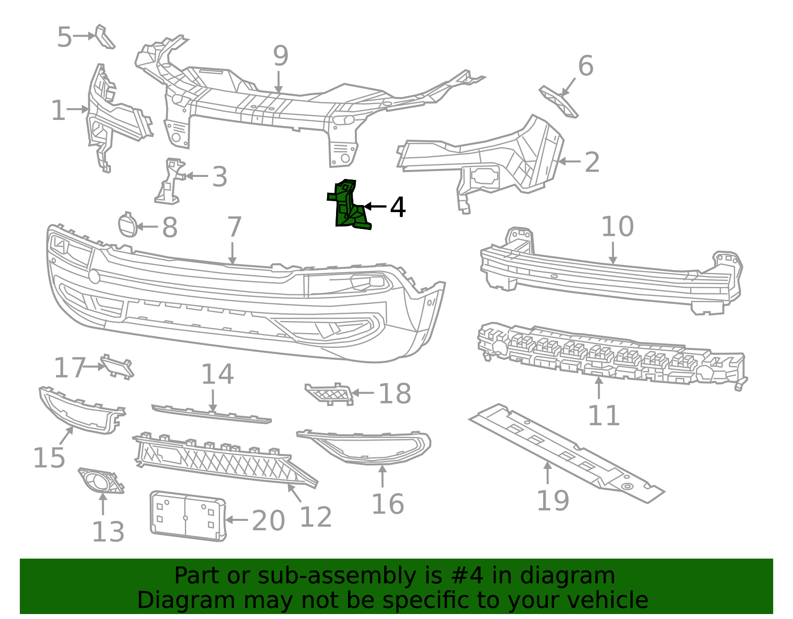 68438634AB - Fascia Bracket Right | Mopar Parts Canada