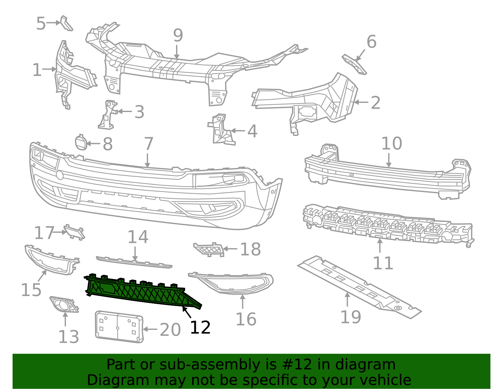 68446406AA - Front Energy Absorber | Mopar Parts Canada