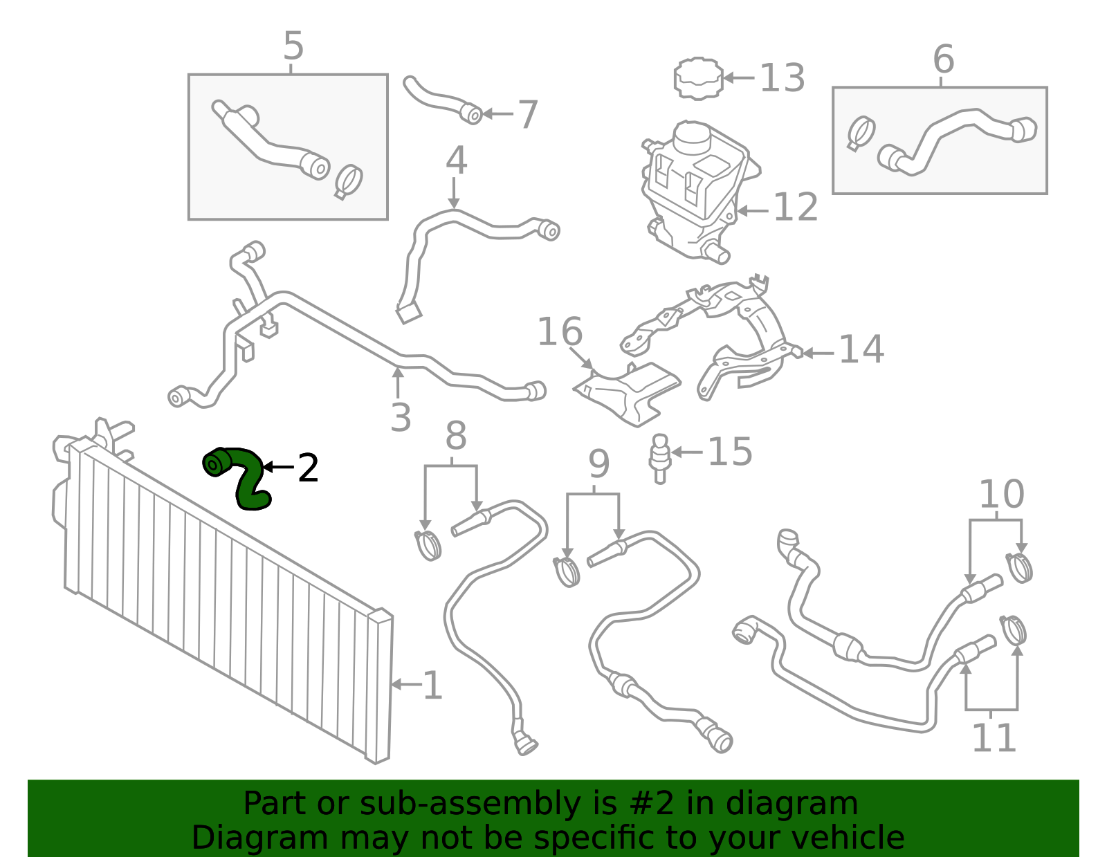 17227575390 - 2009-2015 BMW Coolant Hose (17-22-7-575-390) | BMW of ...