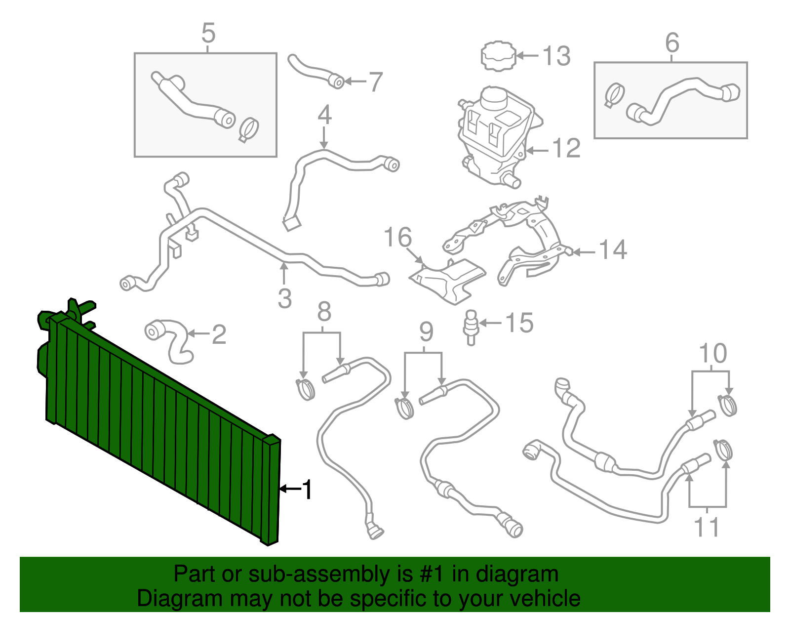 2009-2015 BMW Auxiliary Radiator 17-11-7-576-827 | BMW OEM Parts