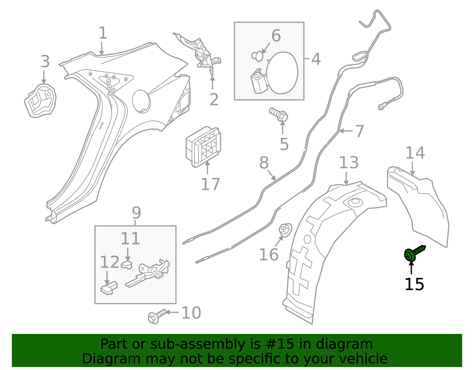 2019-2025 Hyundai Wheelhouse Liner Screw 12495-06207-K | OEM Parts Online