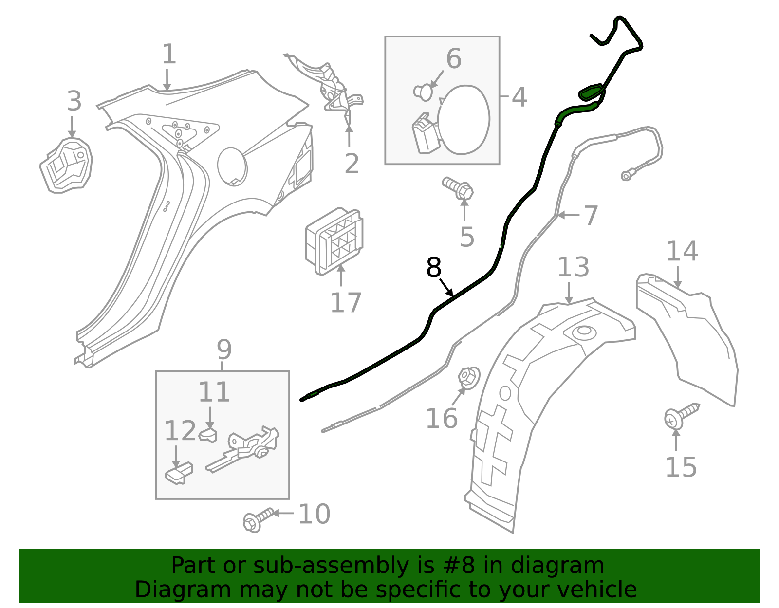 81280-AA000 - High-Quality Deck Lid Release Cable for 2021-2025 Hyundai ...