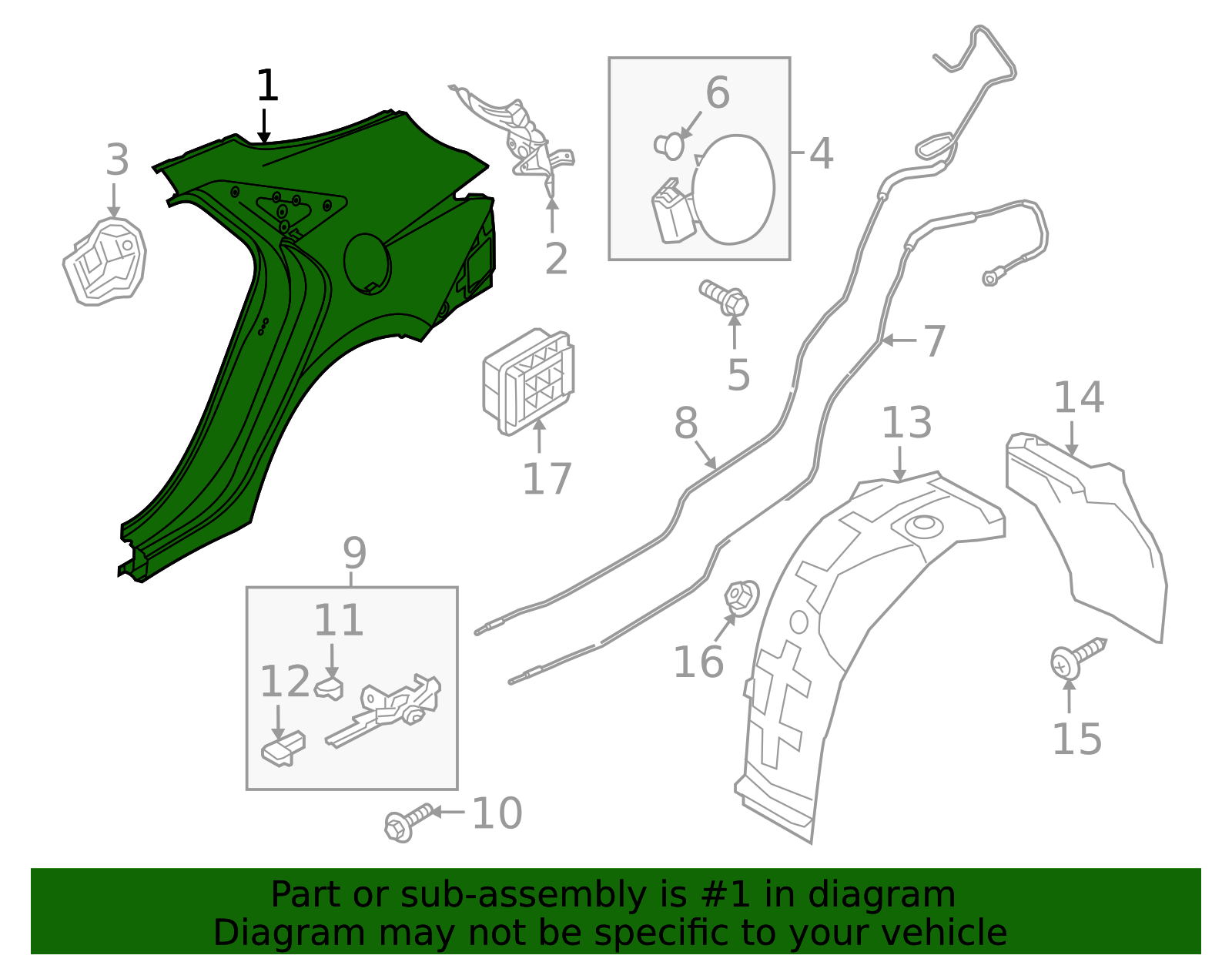 2021-2023 Hyundai Elantra Quarter Panel 71503-0BC00 | OEM Parts Online