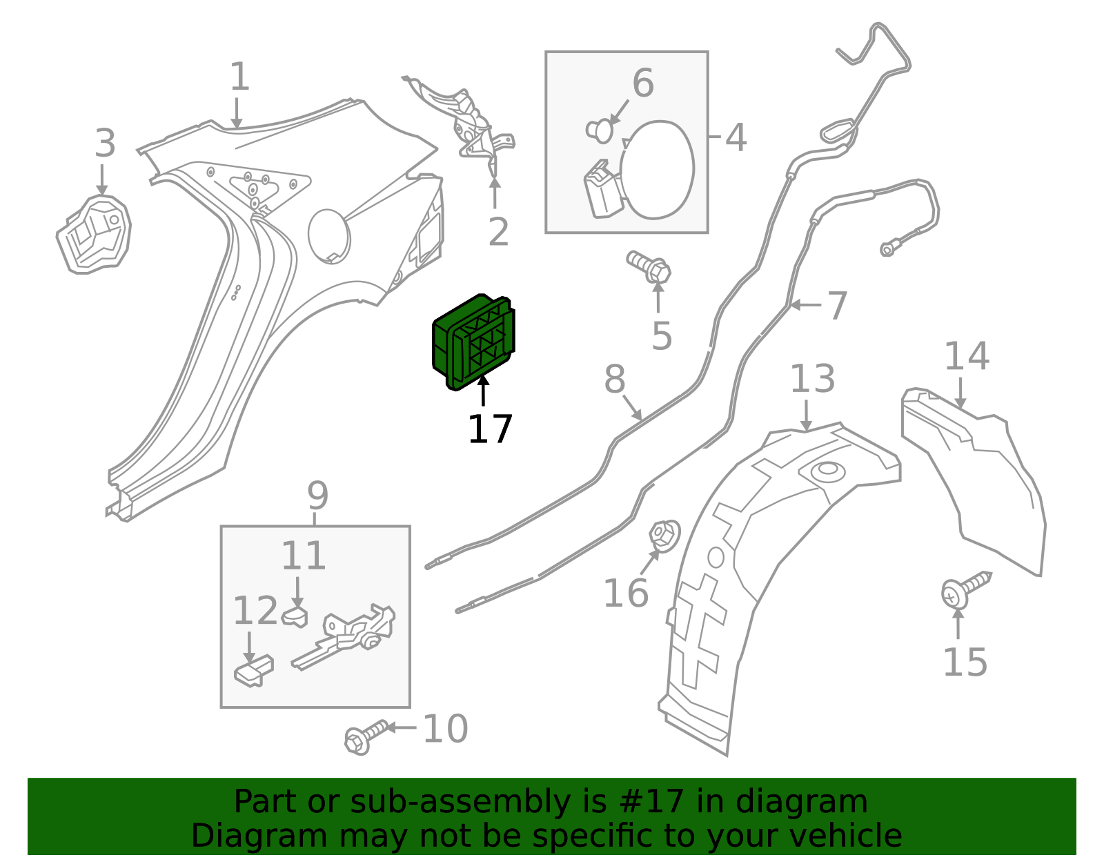 97525-AA000 - High-Quality Quarter Panel Vent for 2021-2025 Hyundai ...