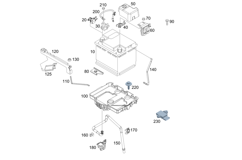 4539054500 - Battery Sensor 2009-2010 Smart Fortwo | Mercedes-Benz USA ...
