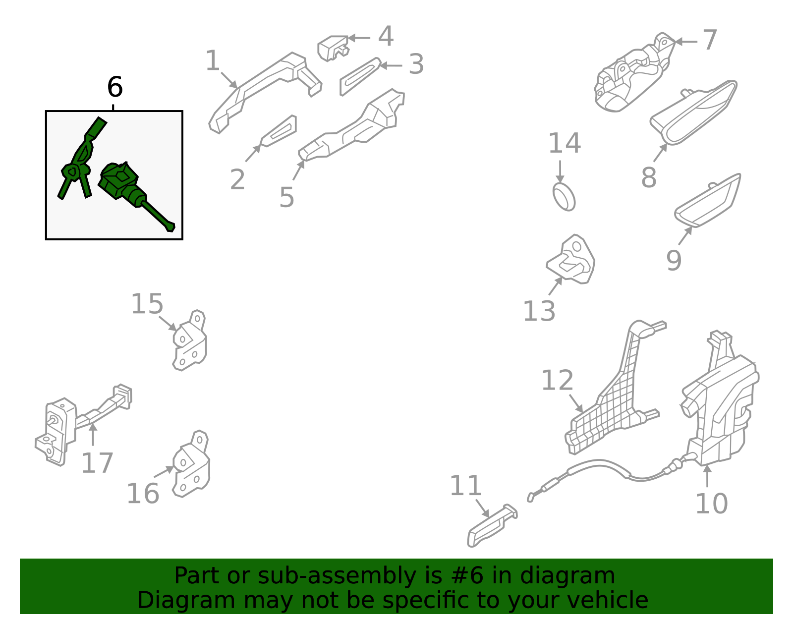 81970-N9A00 - 2022-2024 Hyundai Tucson - Lock Cylinder | Conicelli Hyundai
