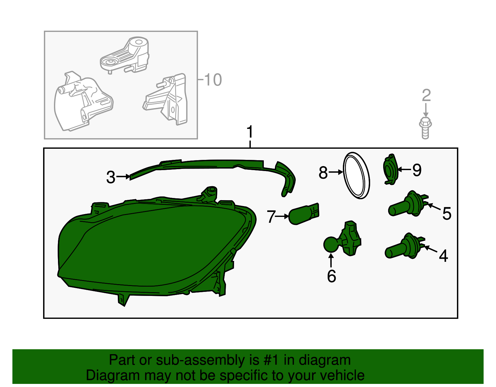 1668207061 - Mercedes-Benz Headlamp Assembly 2013-2016 Mercedes-Benz ...
